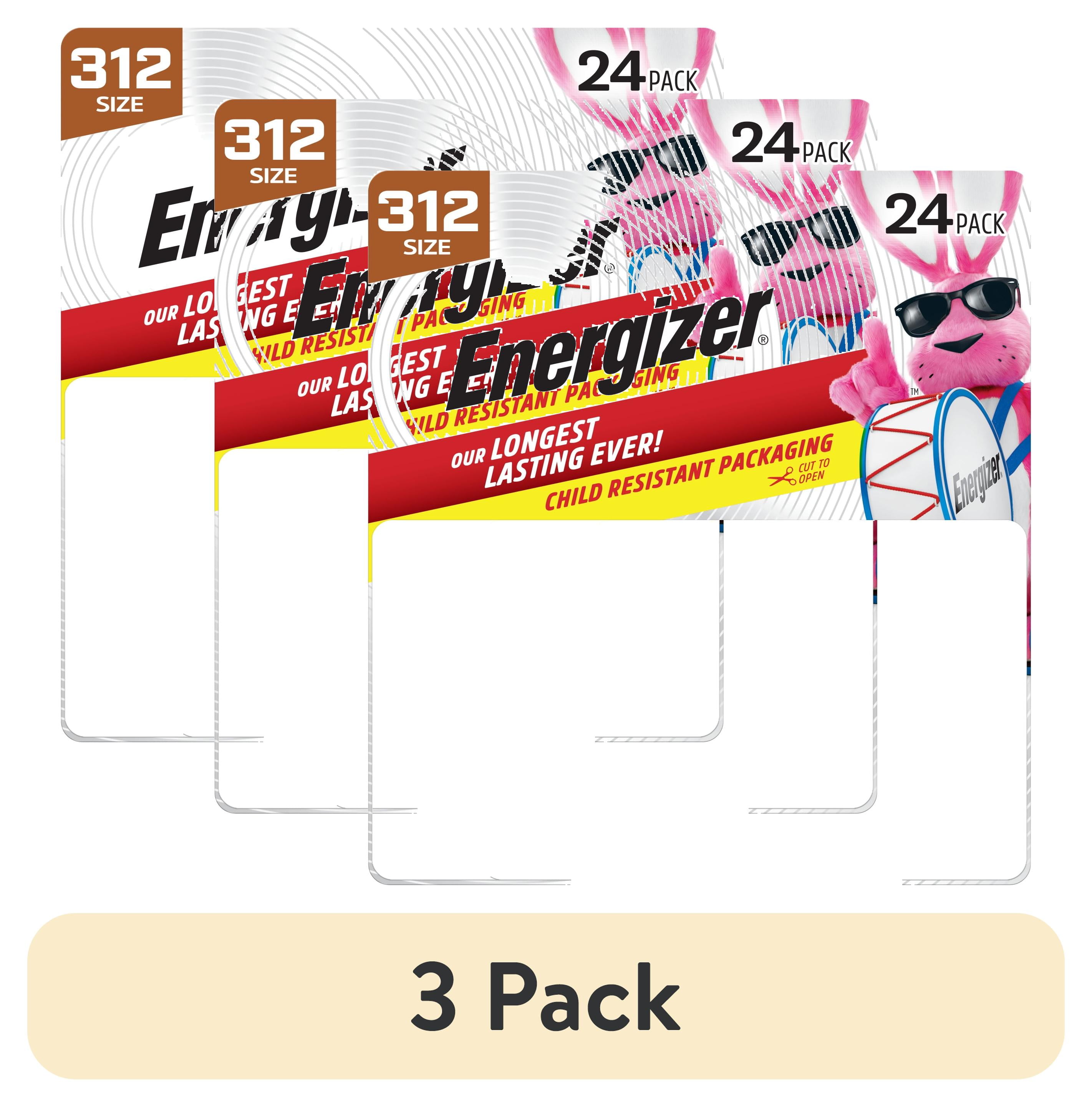 (3 pack) Energizer Hearing Aid Batteries, Size 312, 24 Pack - Walmart.com