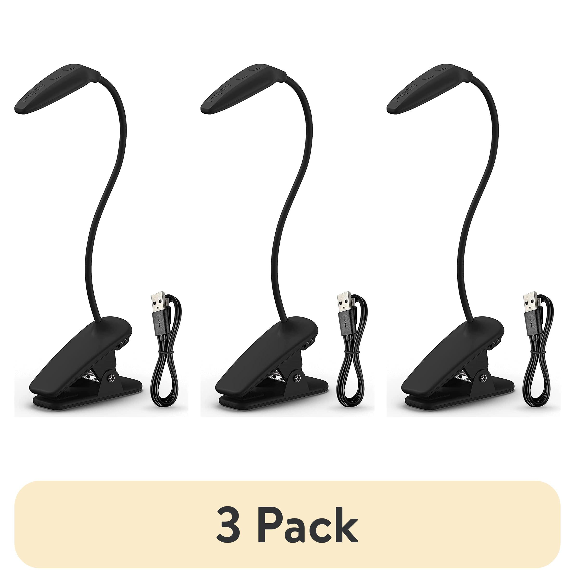 (3 pack) Energizer Rechargeable LED Book Light, Clip On Reading Light ...
