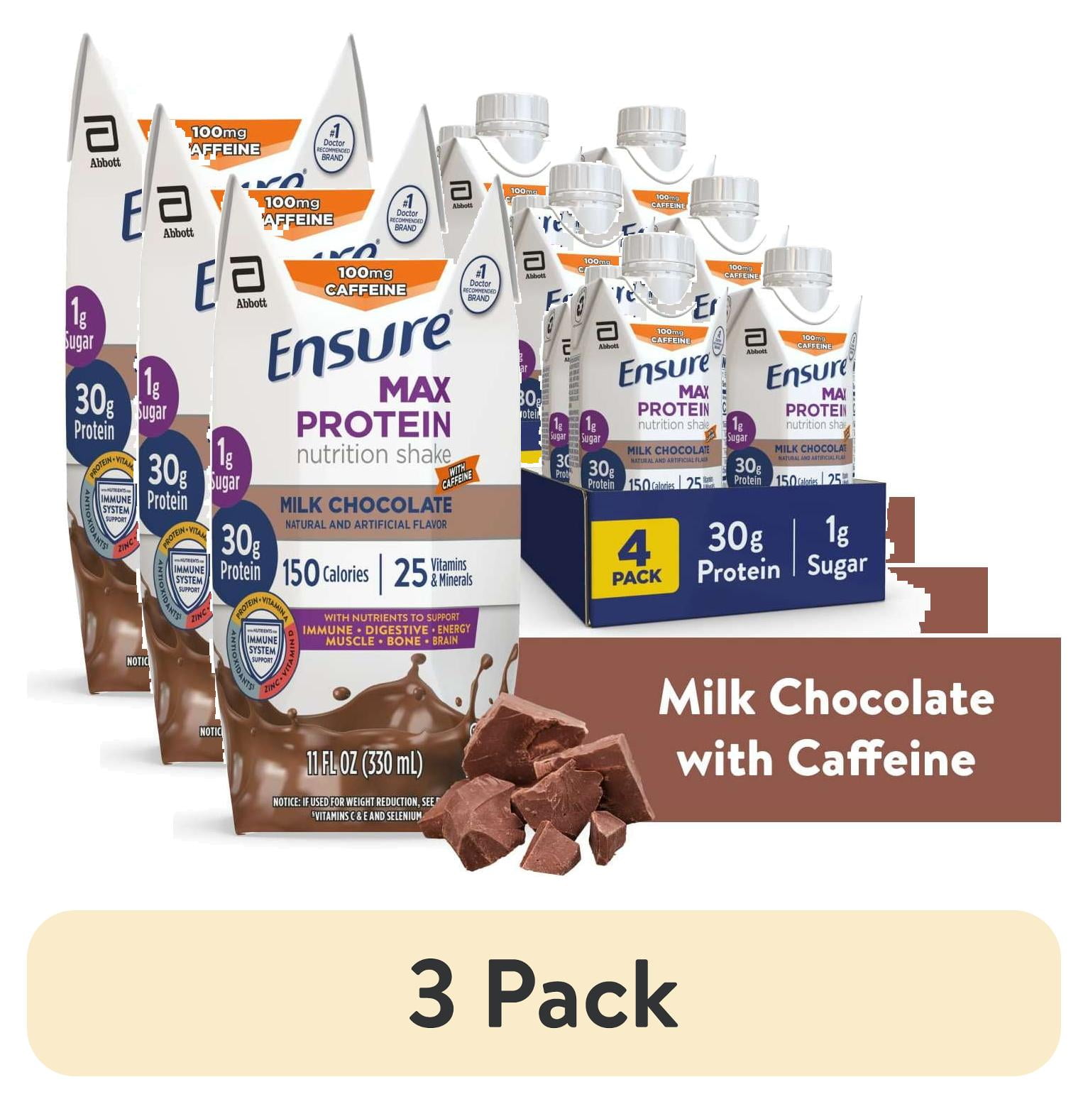 (3 pack) Ensure Max Protein Nutrition Shake, Milk Chocolate with ...