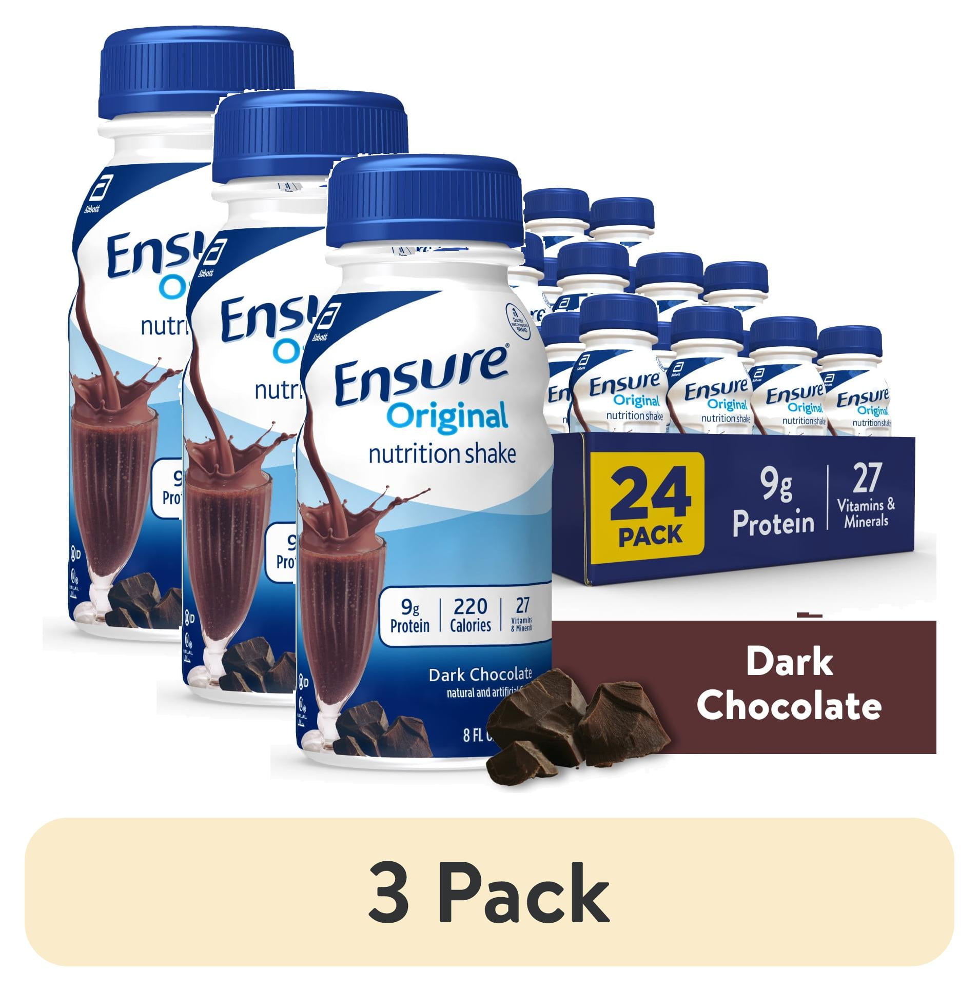 (3 pack) Ensure Original Meal Replacement Nutrition Shake, Dark ...