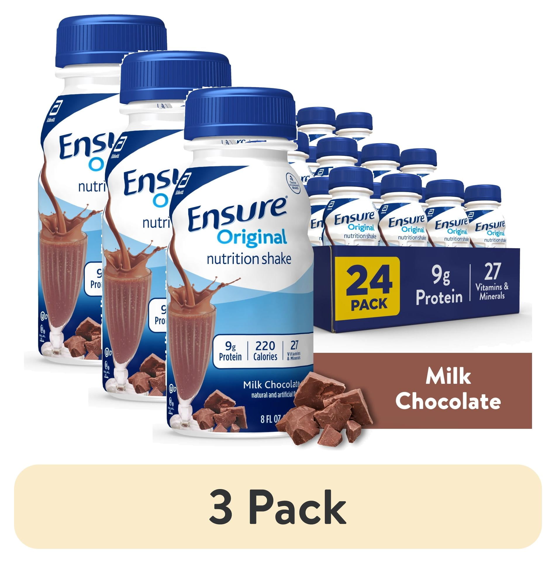 (3 pack) Ensure Original Meal Replacement Nutrition Shake, Milk ...