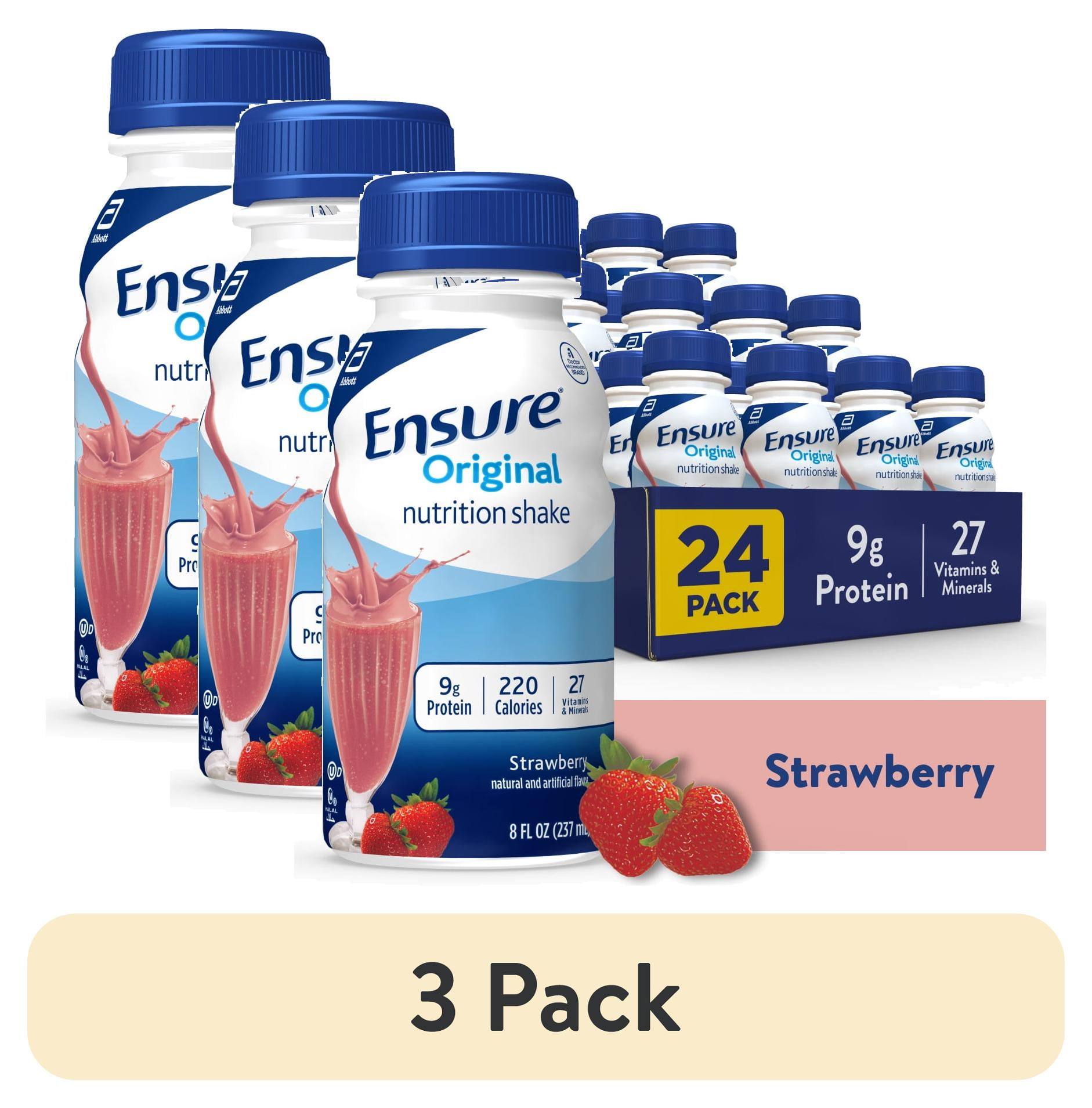 (3 pack) Ensure Original Meal Replacement Nutrition Shake, Strawberry ...