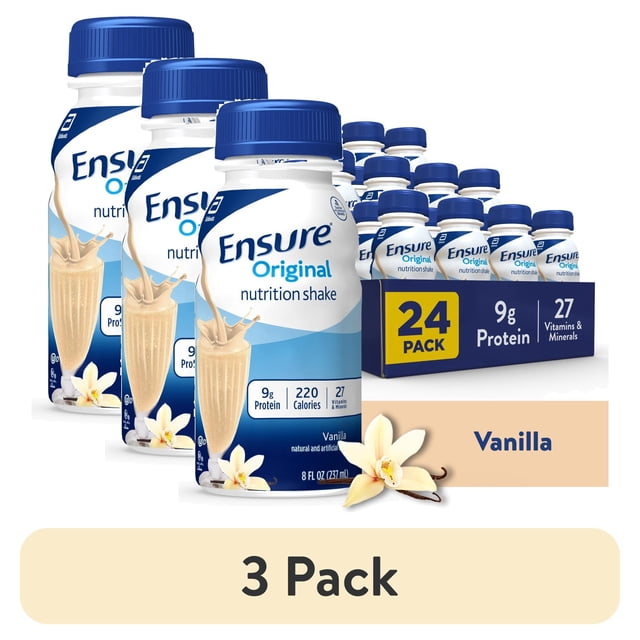 (3 pack) Ensure Original Meal Replacement Nutrition Shake, Vanilla ...