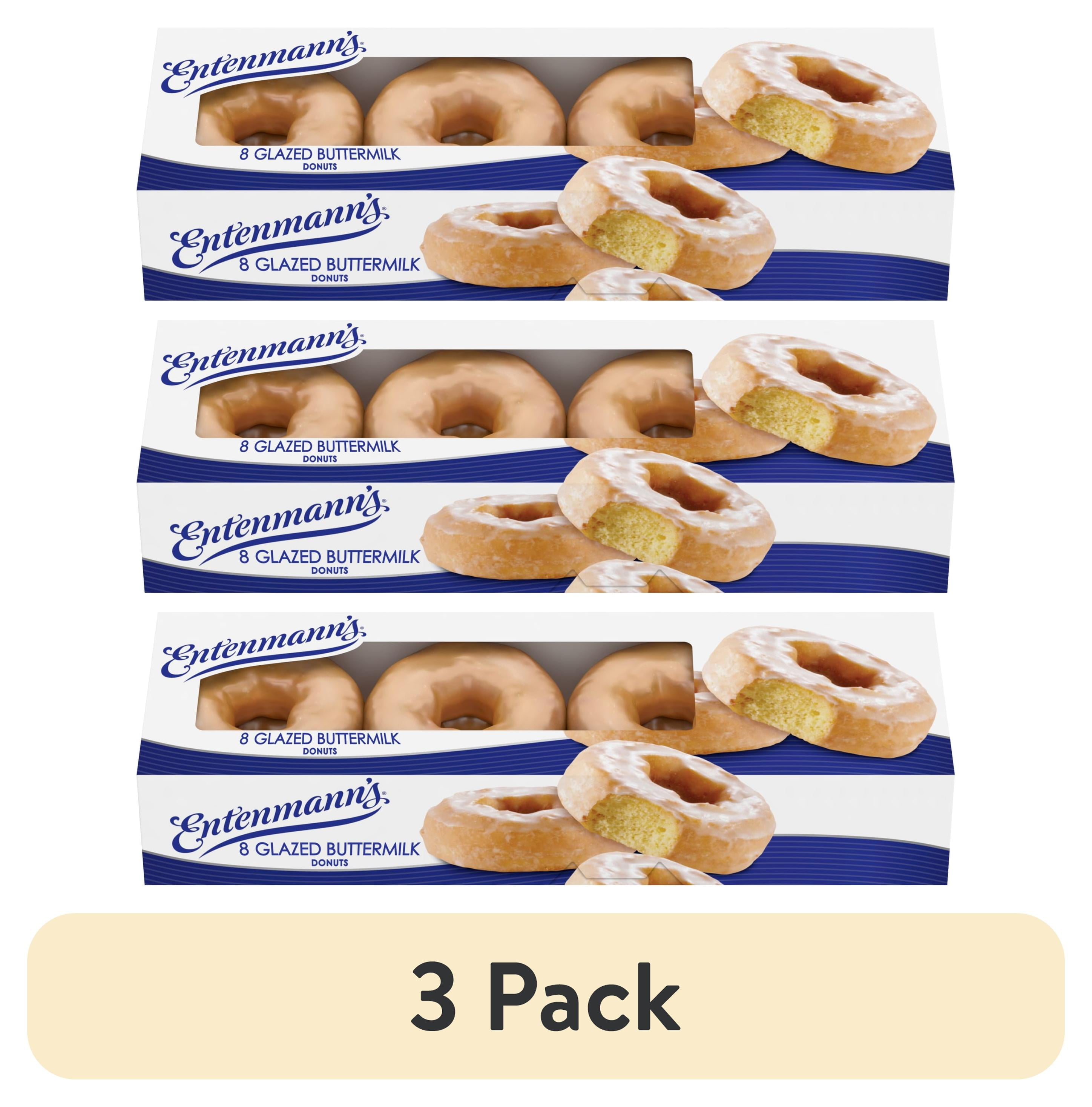 (3 pack) Entenmann's Glazed Buttermilk Donuts, 8 count, Glazed Donuts ...