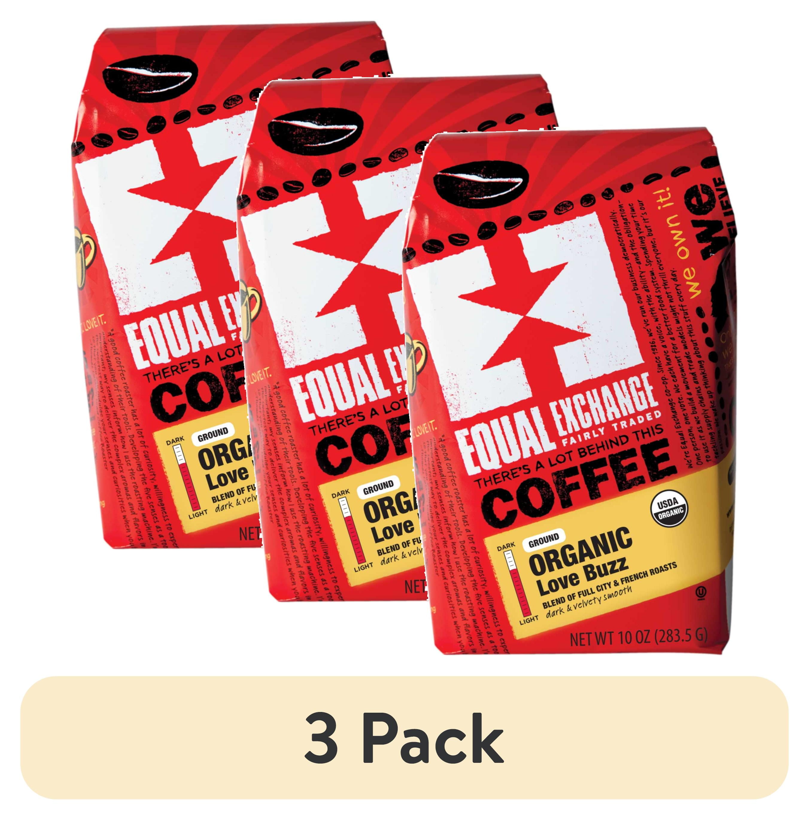 (3 pack) Equal Exchange, Lovebuzz, Organic Ground Coffee, 10 oz ...