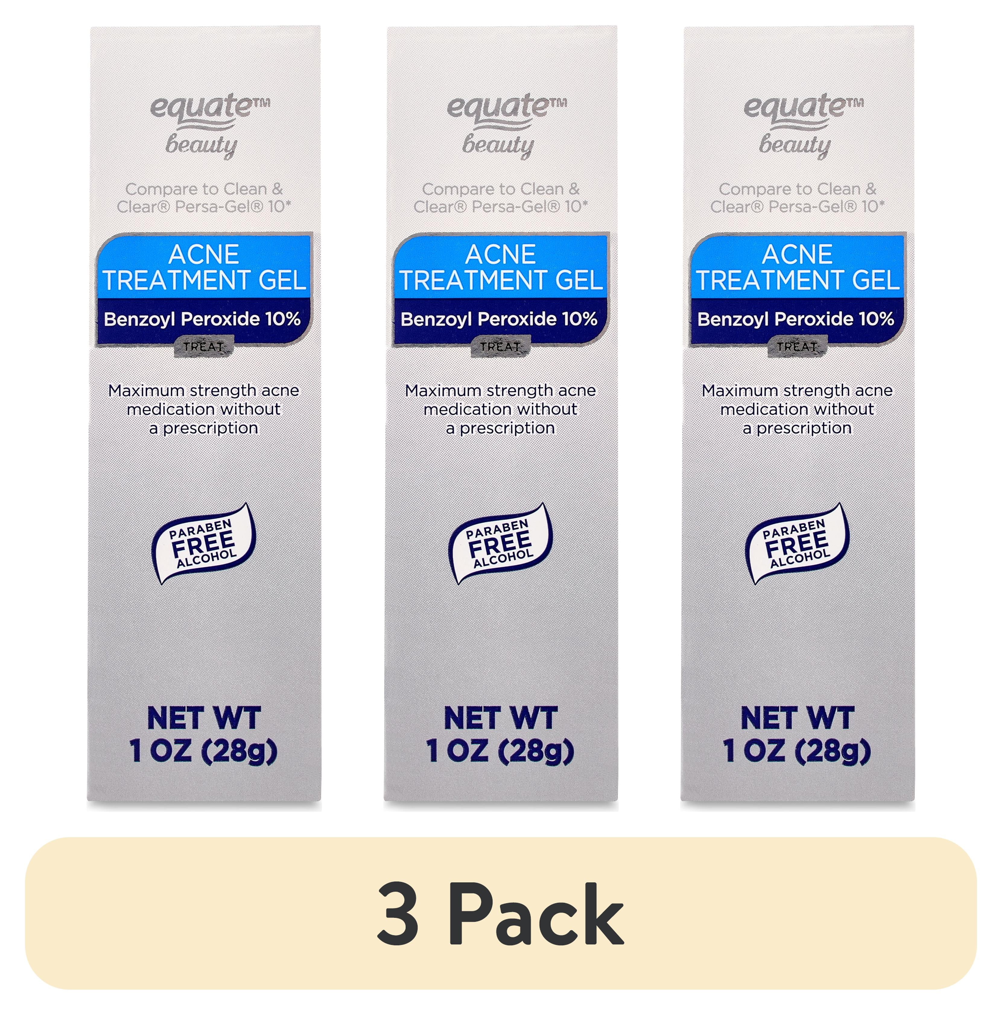 (3 pack) Equate Acne Treatment Gel, 1 oz, Compare to Clean & Clear Persa-Gel 10 - Walmart.com
