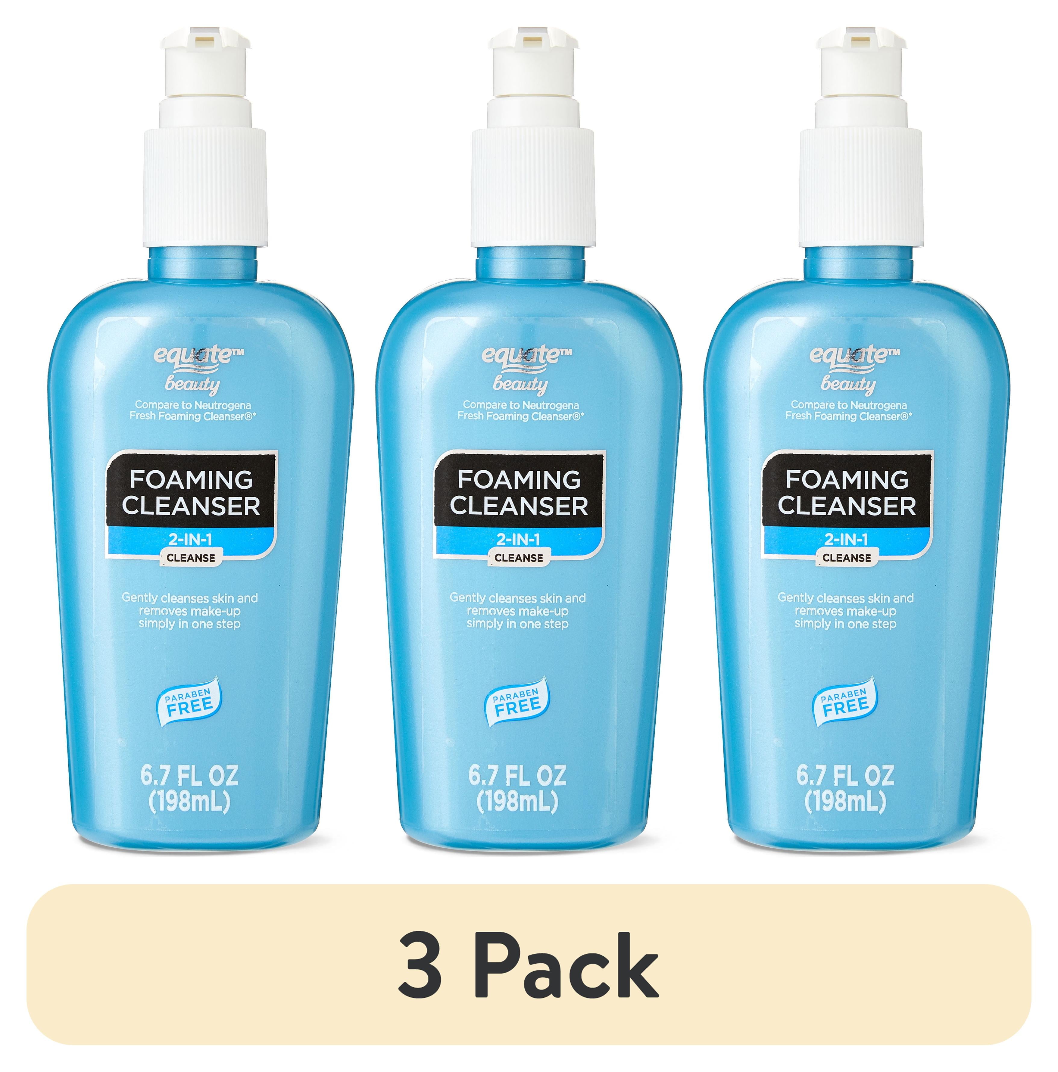 (3 pack) Equate 2-in-1 Foaming Cleanser for Face Care, 6.7 fl oz ...