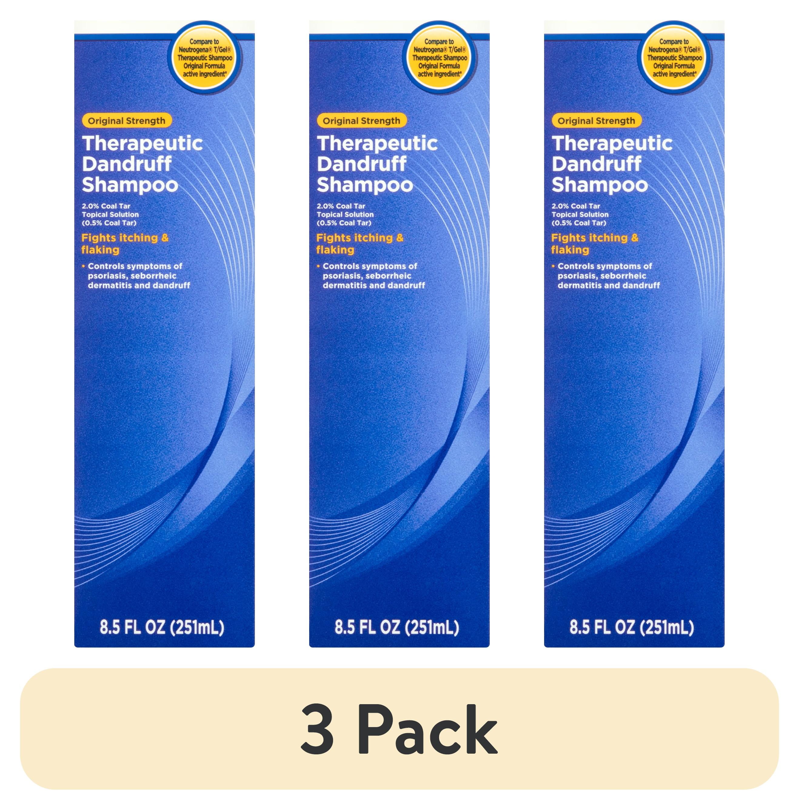 (3 pack) Equate Beauty Therapeutic Anti Dandruff Shampoo with 1.0% Coal ...
