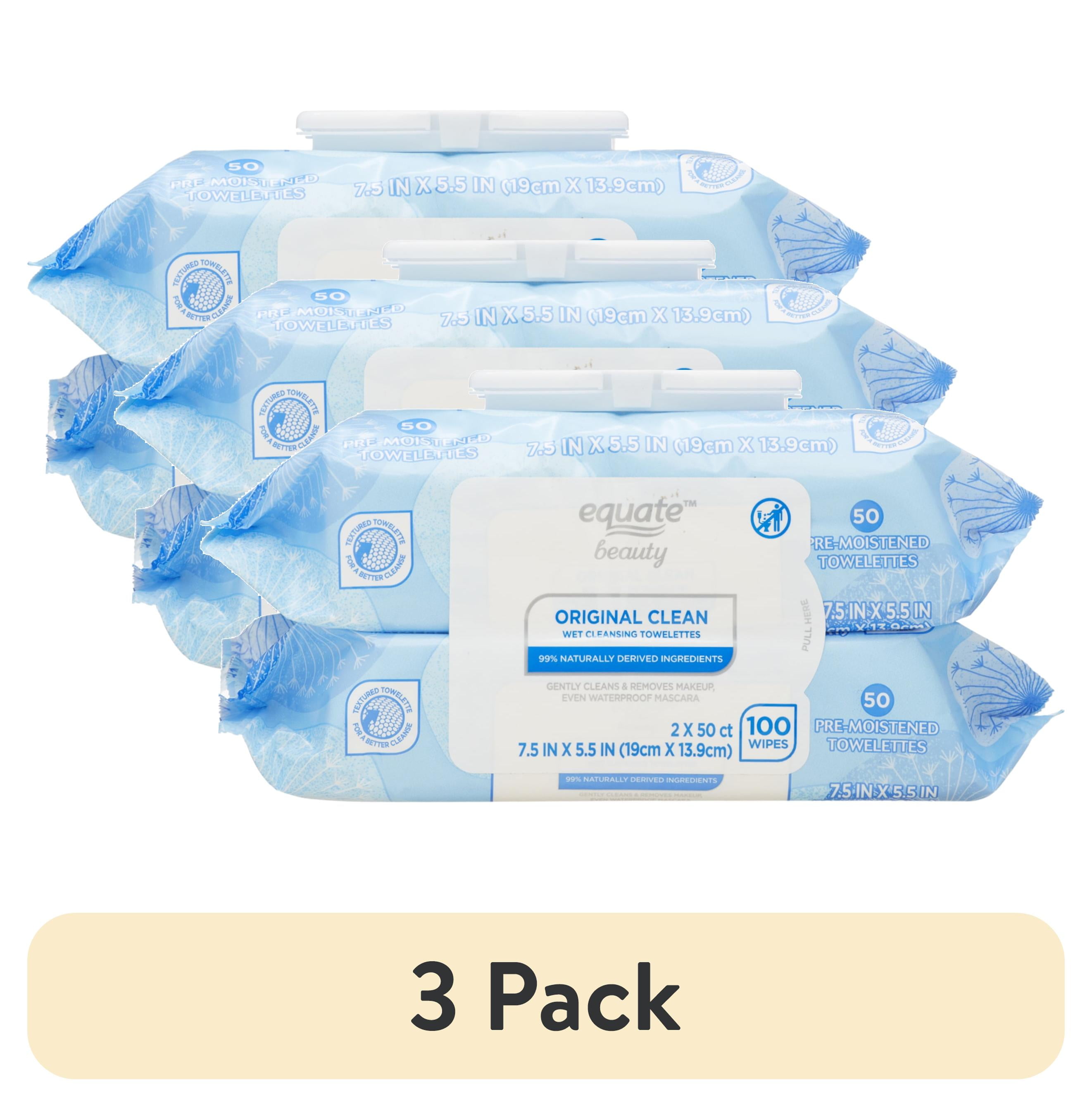 (3 pack) Equate Original Clean Cleansing Towelettes, 100 Count ...