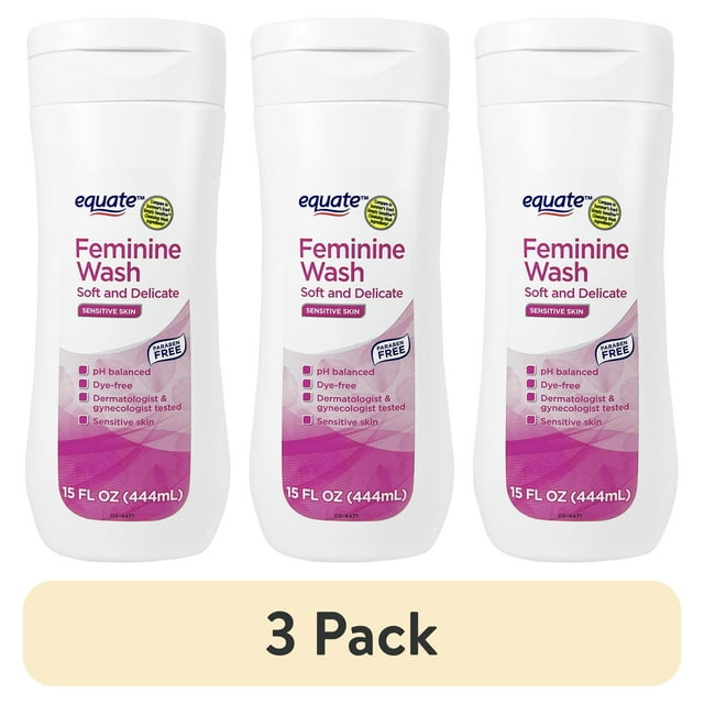 (3 pack) Equate Feminine Wash for Sensitive Skin, Soft & Delicate, 15 ...
