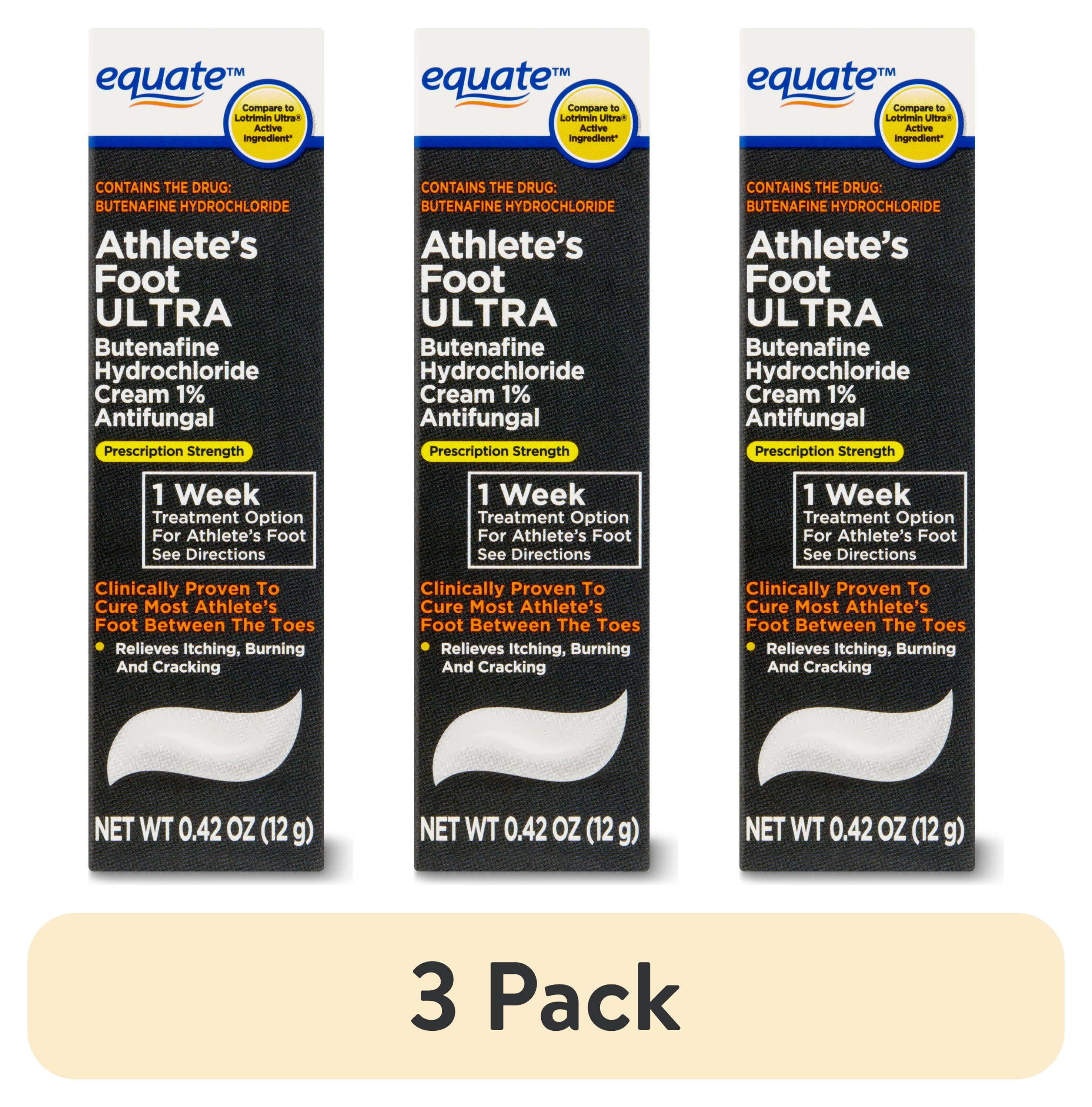 (3 pack) Equate Athlete's Foot Ultra Butenafine Hydrochloride 1% ...