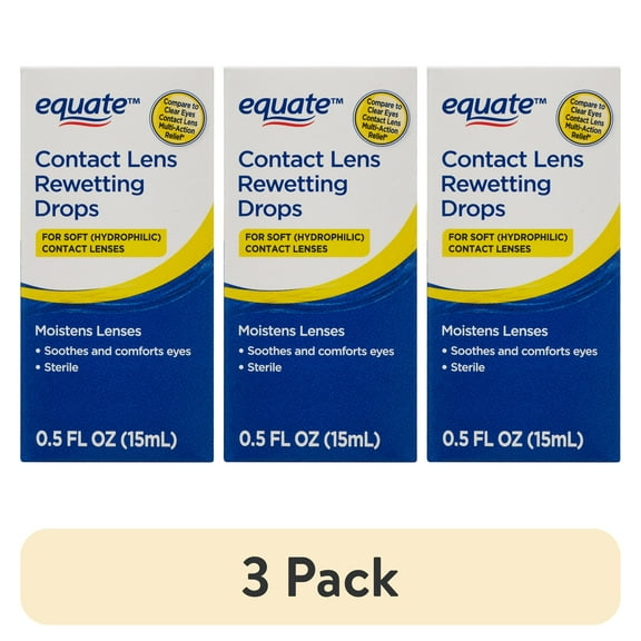 Equate Eye Itch Relief Antihistamine Eye Drops Olopatadine HCL 0.2% 3 ...