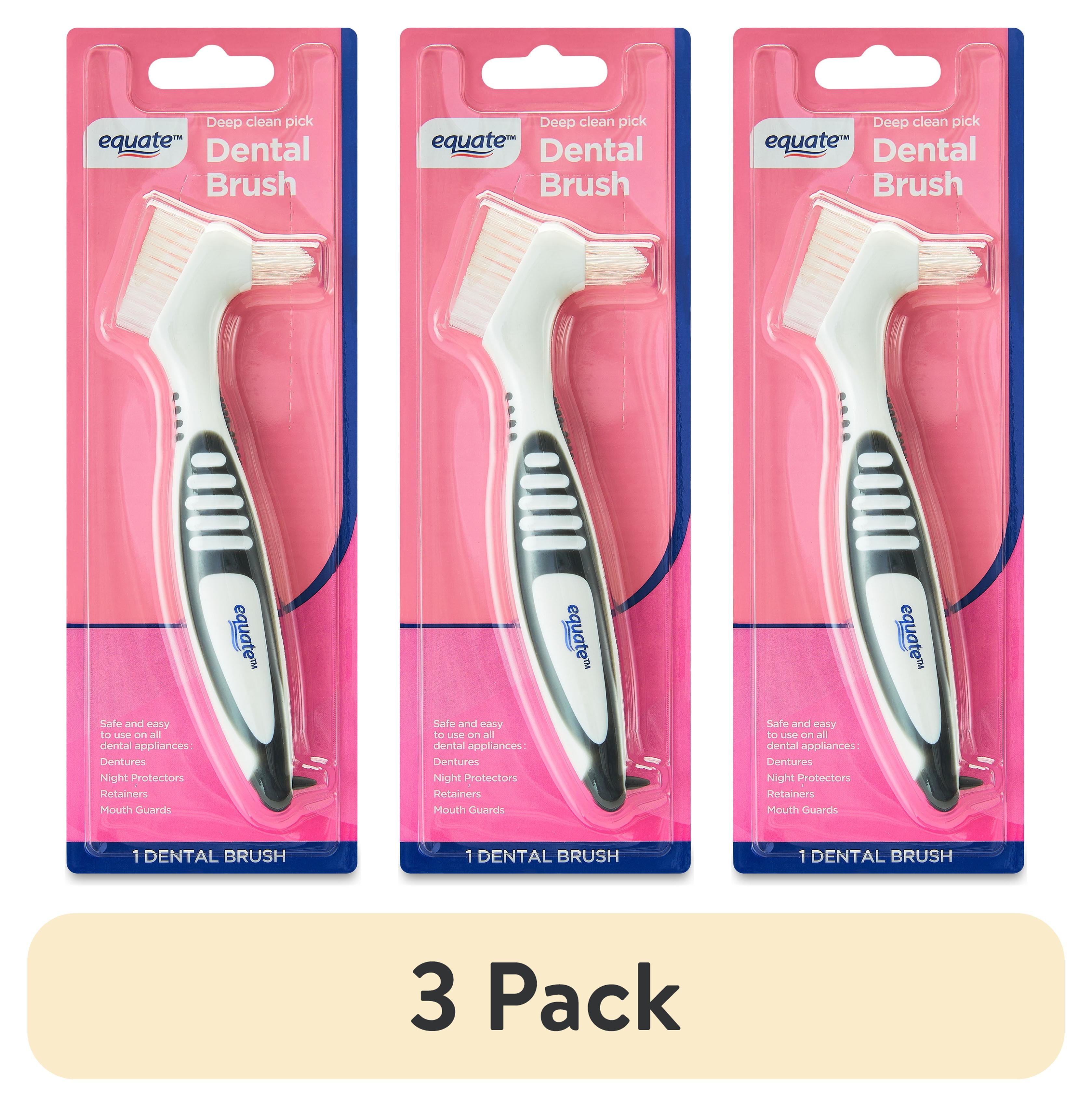 (3 pack) Equate Dental Brush for Cleaning Mouthguards Retainers ...