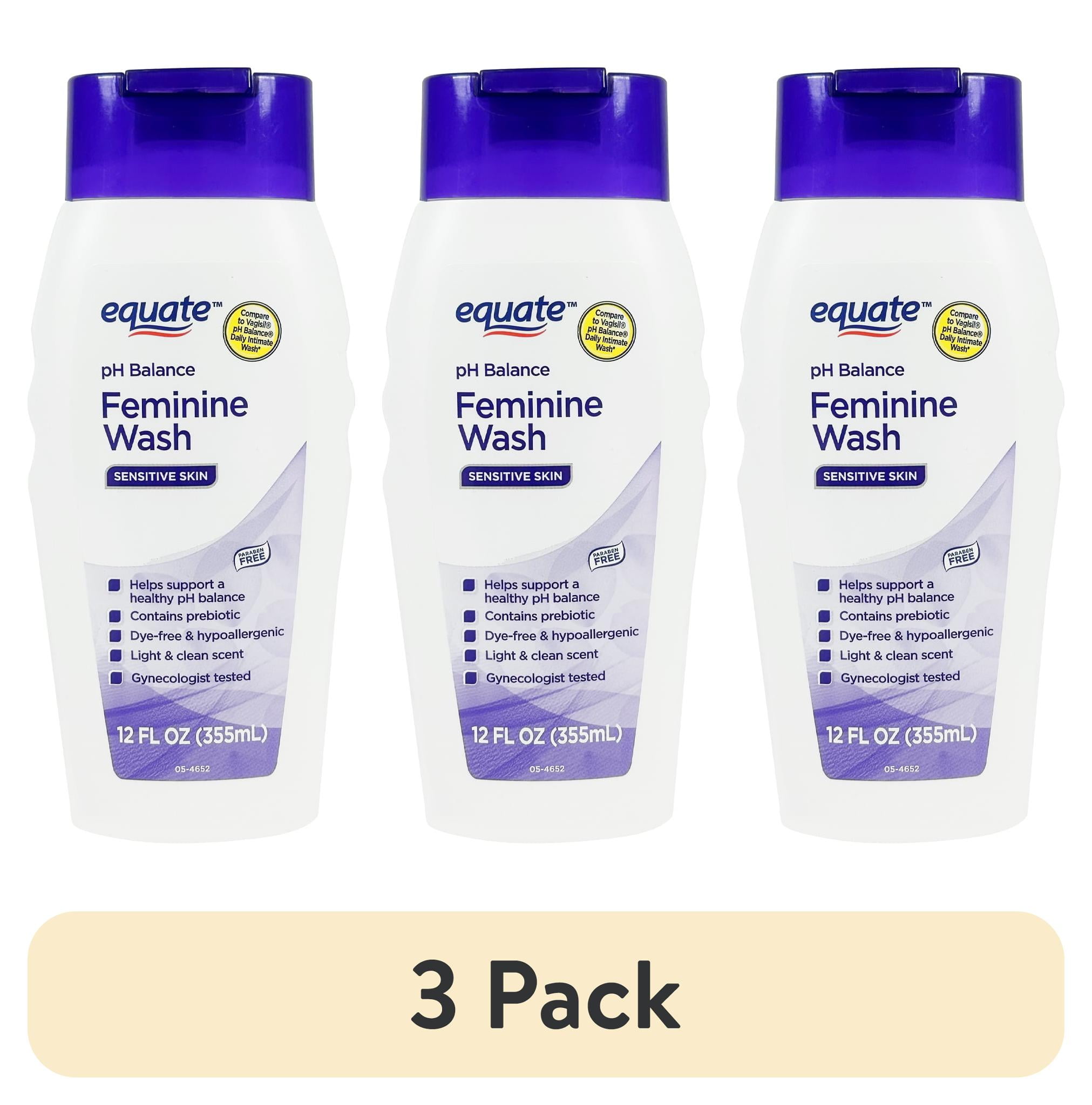 (3 pack) Equate pH Balance Feminine Wash for Sensitive Skin, 12 fl oz ...