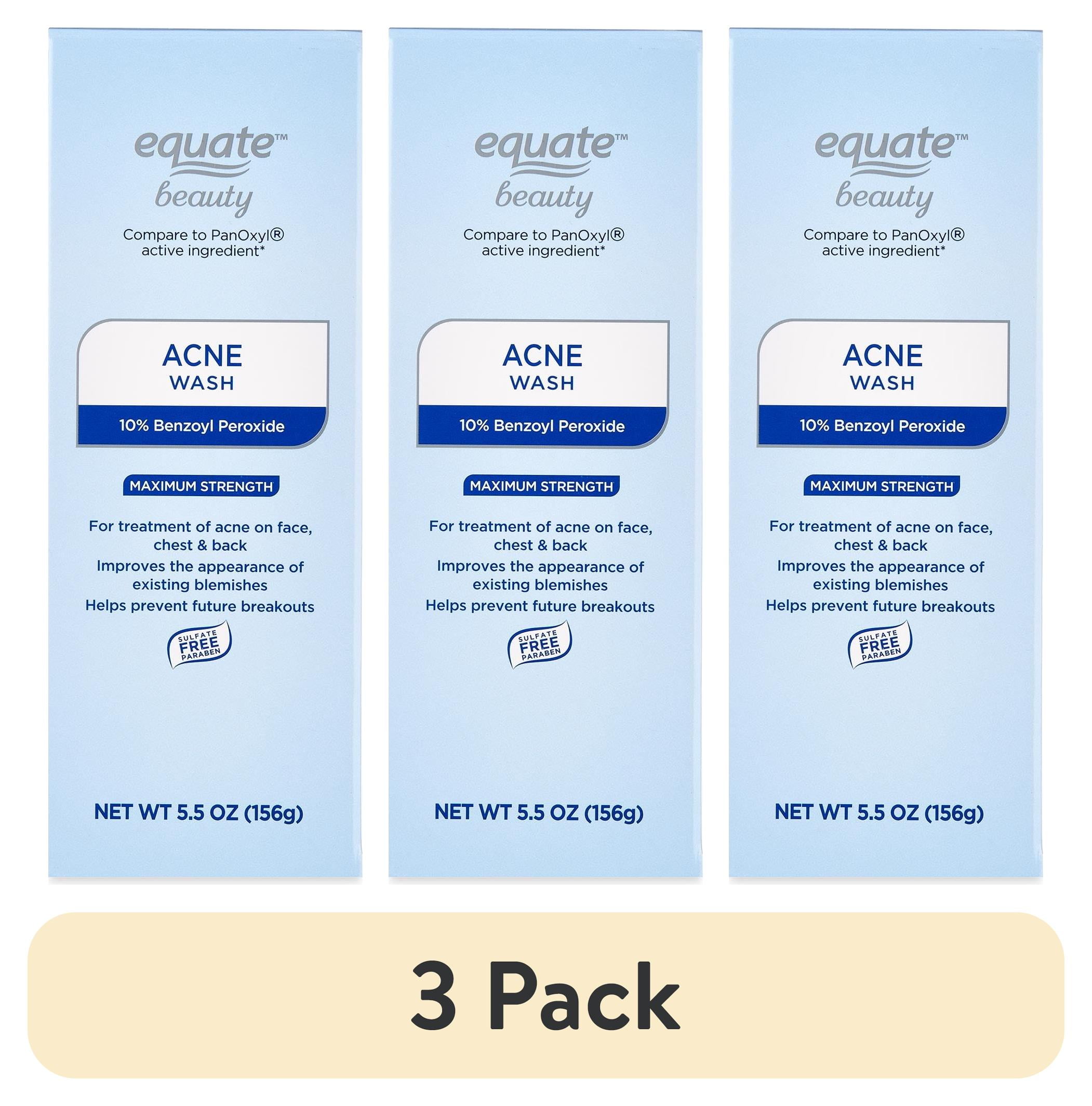 (3 pack) Equate Maximum Strength Acne Foaming Wash Face and Body ...