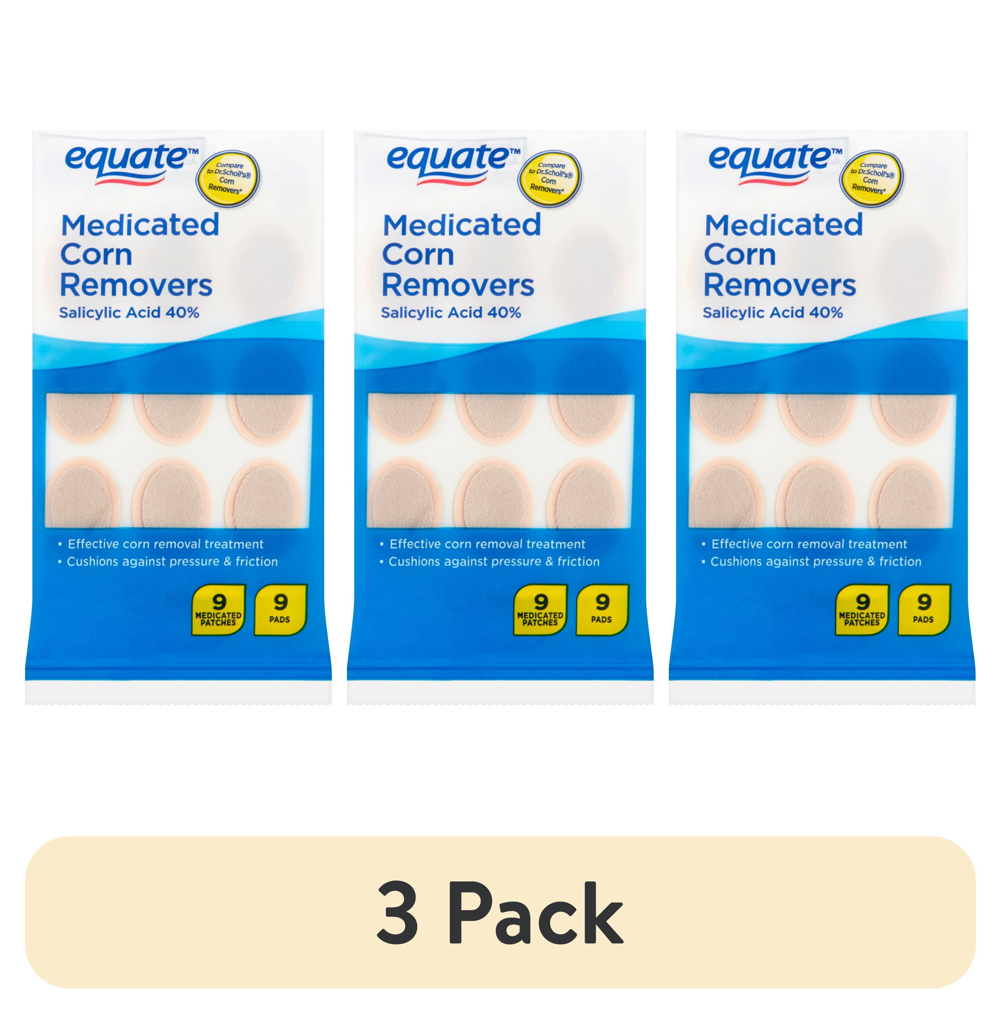 (3 pack) Equate Medicated Corn Removers, 9 Count, Compare to Dr Scholl ...
