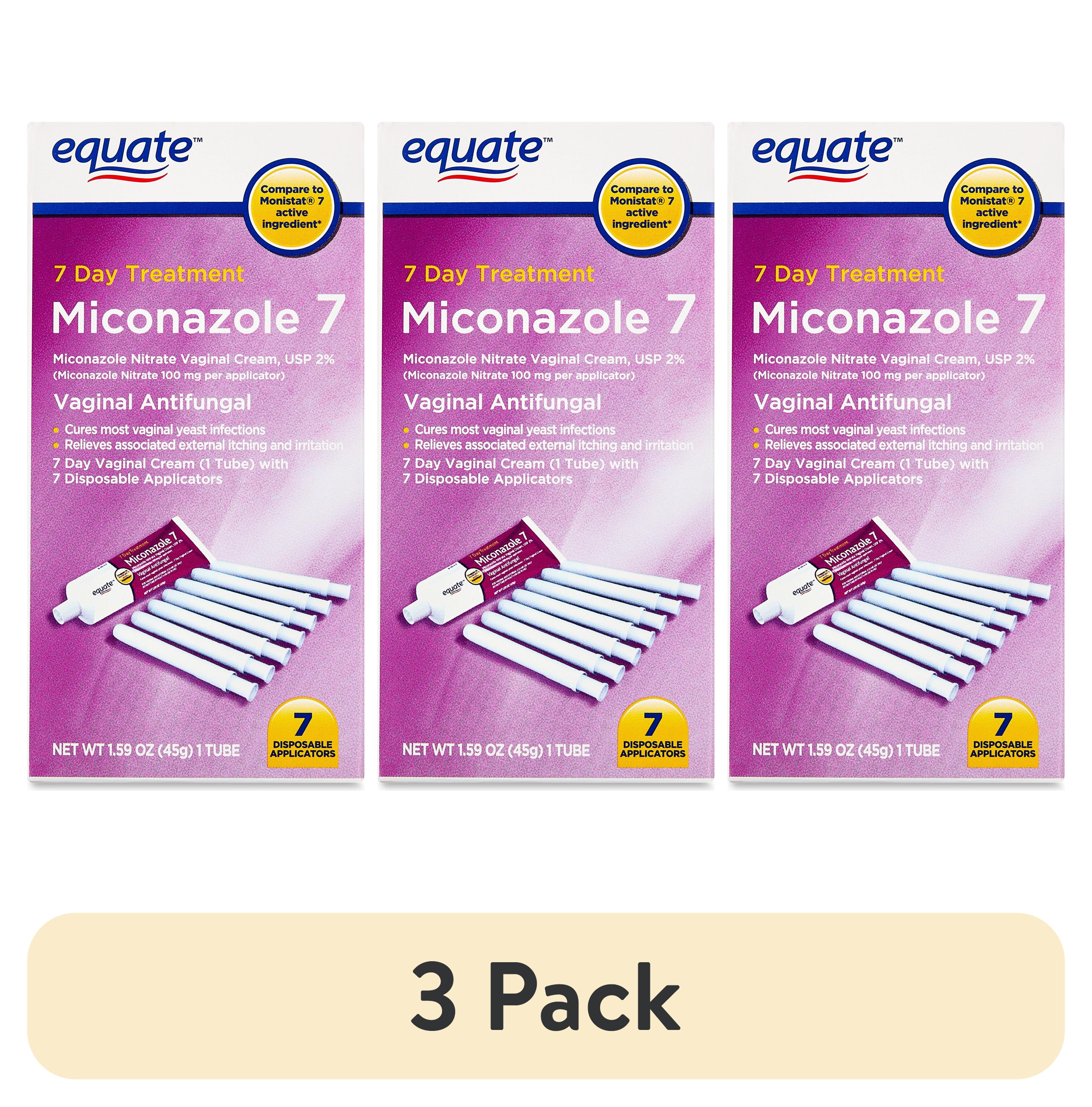 (3 pack) Equate Miconazole 7-Day Antifungal Treatment with Disposable ...
