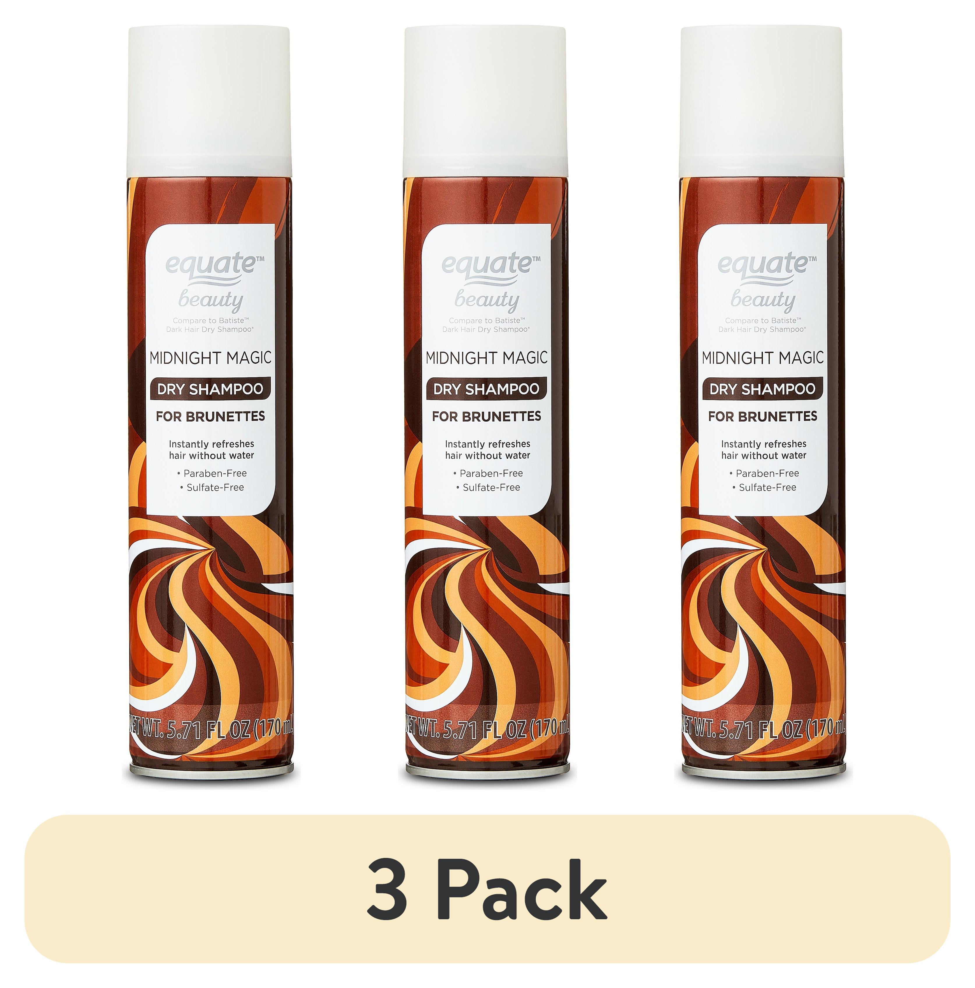 (3 pack) Equate Midnight Magic Dry Shampoo for Brunette Hair Care, 5.71 ...