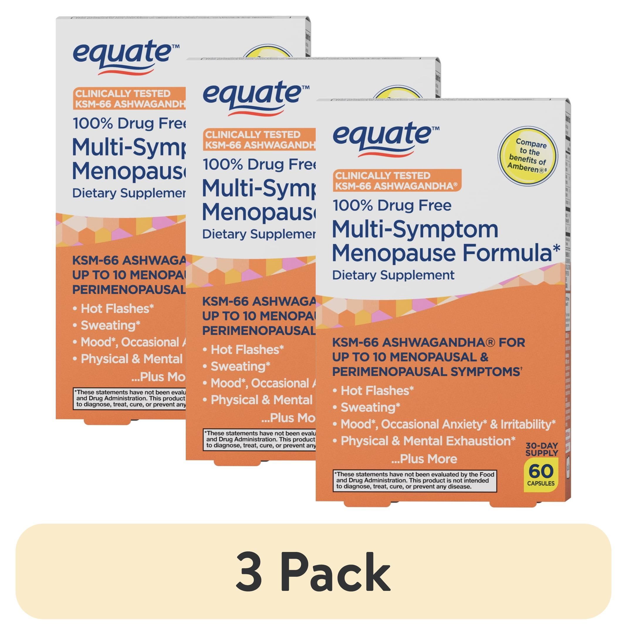 (3 pack) Equate Multi-Symptom Menopause Formula Dietary Supplement, 60 ...