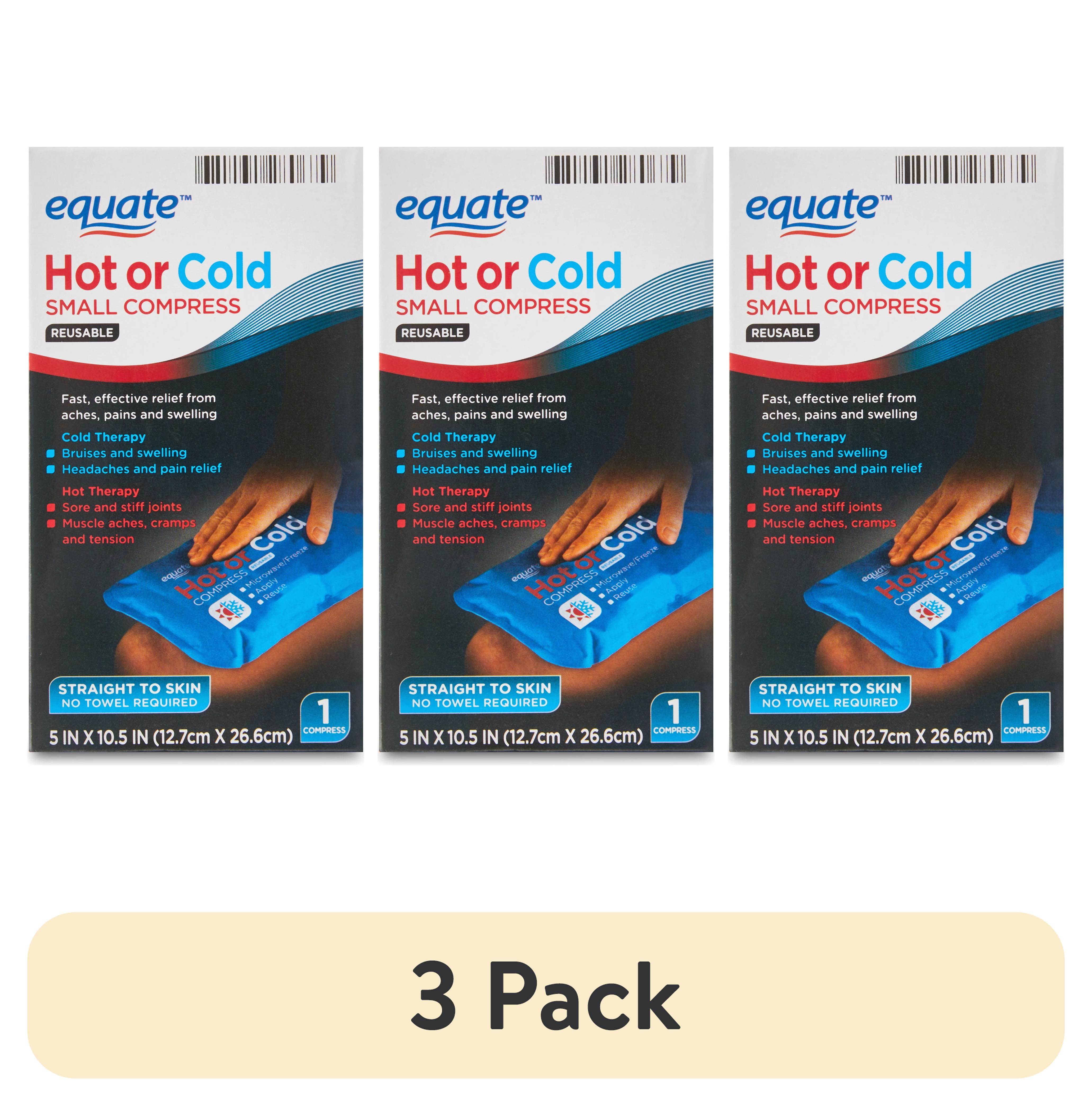 (3 pack) Equate Hot or Cold Small Compress, 1 Count - Walmart.com
