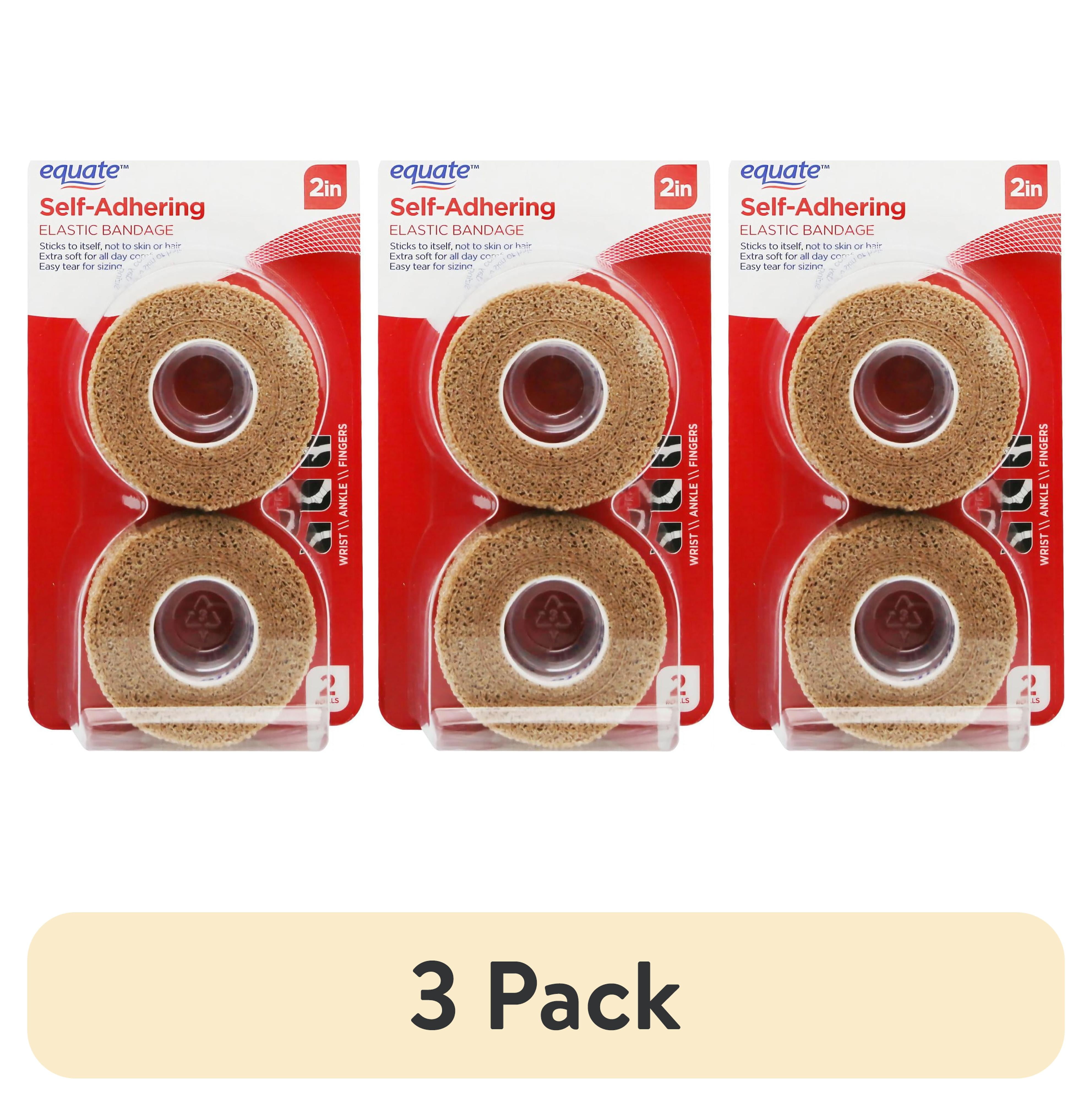(3 pack) Equate Self-Adhering Elastic Bandage, 2 in, 2 Rolls - Walmart.com