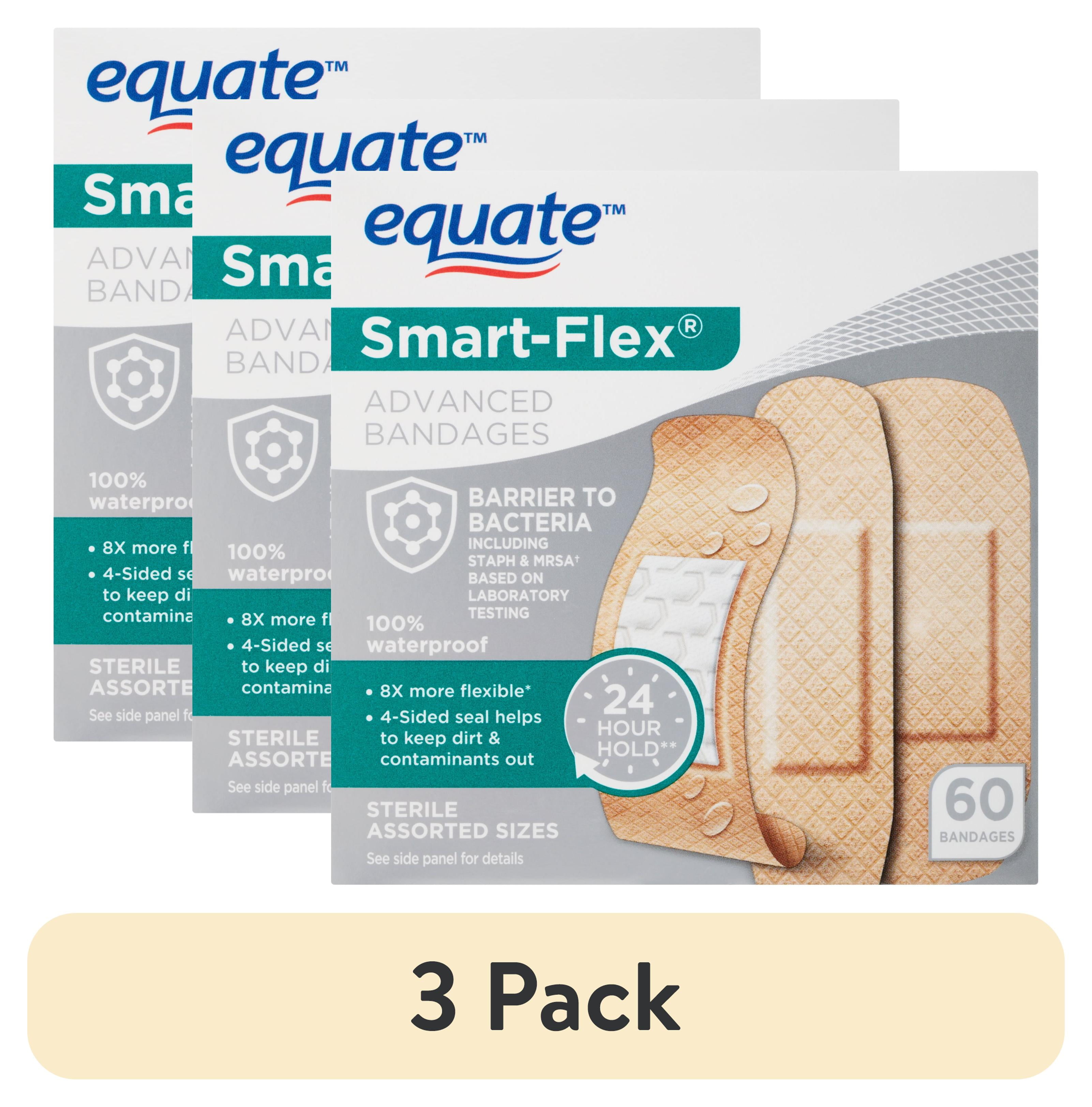 (3 pack) Equate Smart-Flex Advanced Bandages, 60 Count - Walmart.com