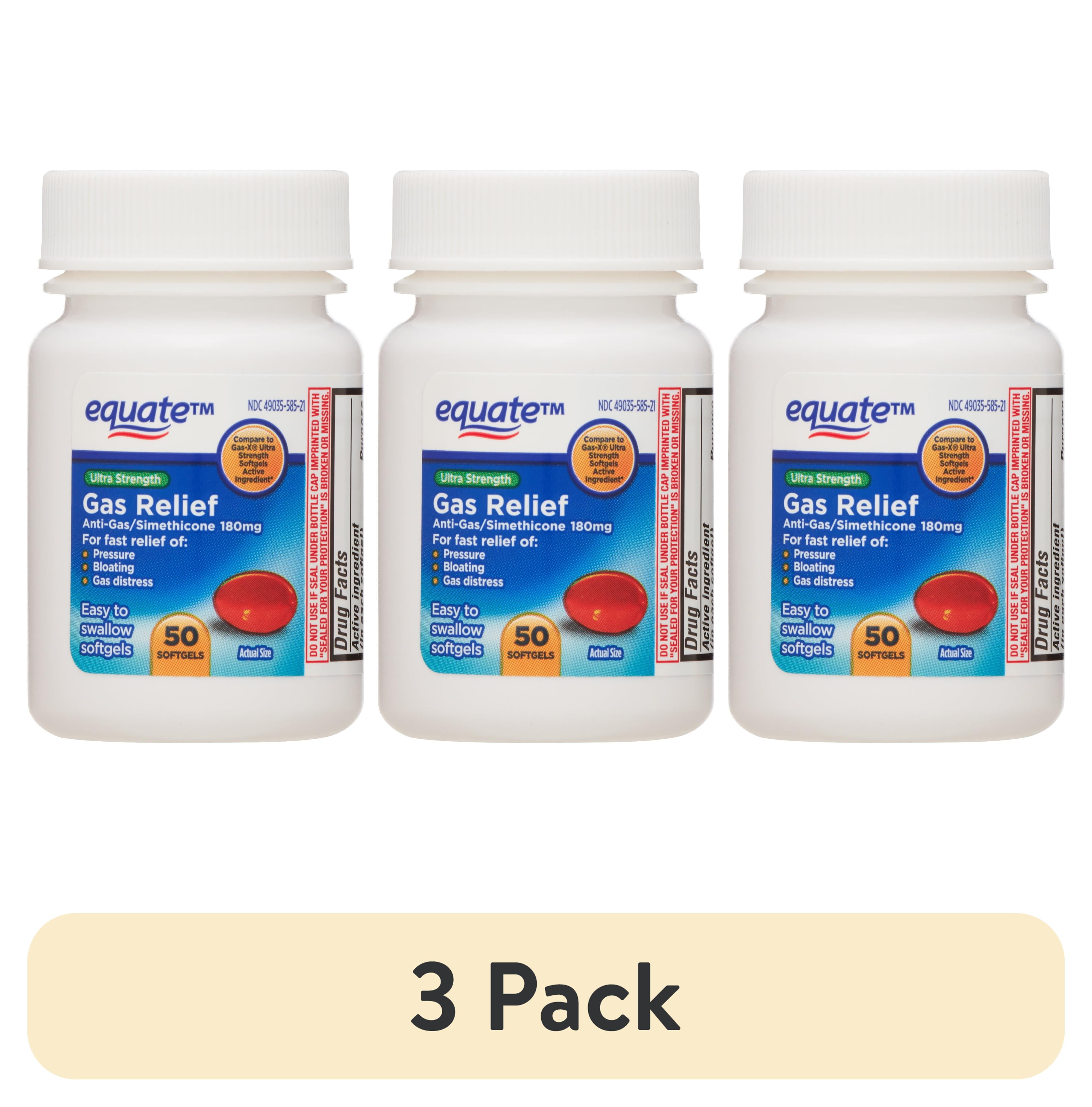 (3 pack) Equate Ultra Strength Gas Relief Softgels, 180 mg, 50 Count ...