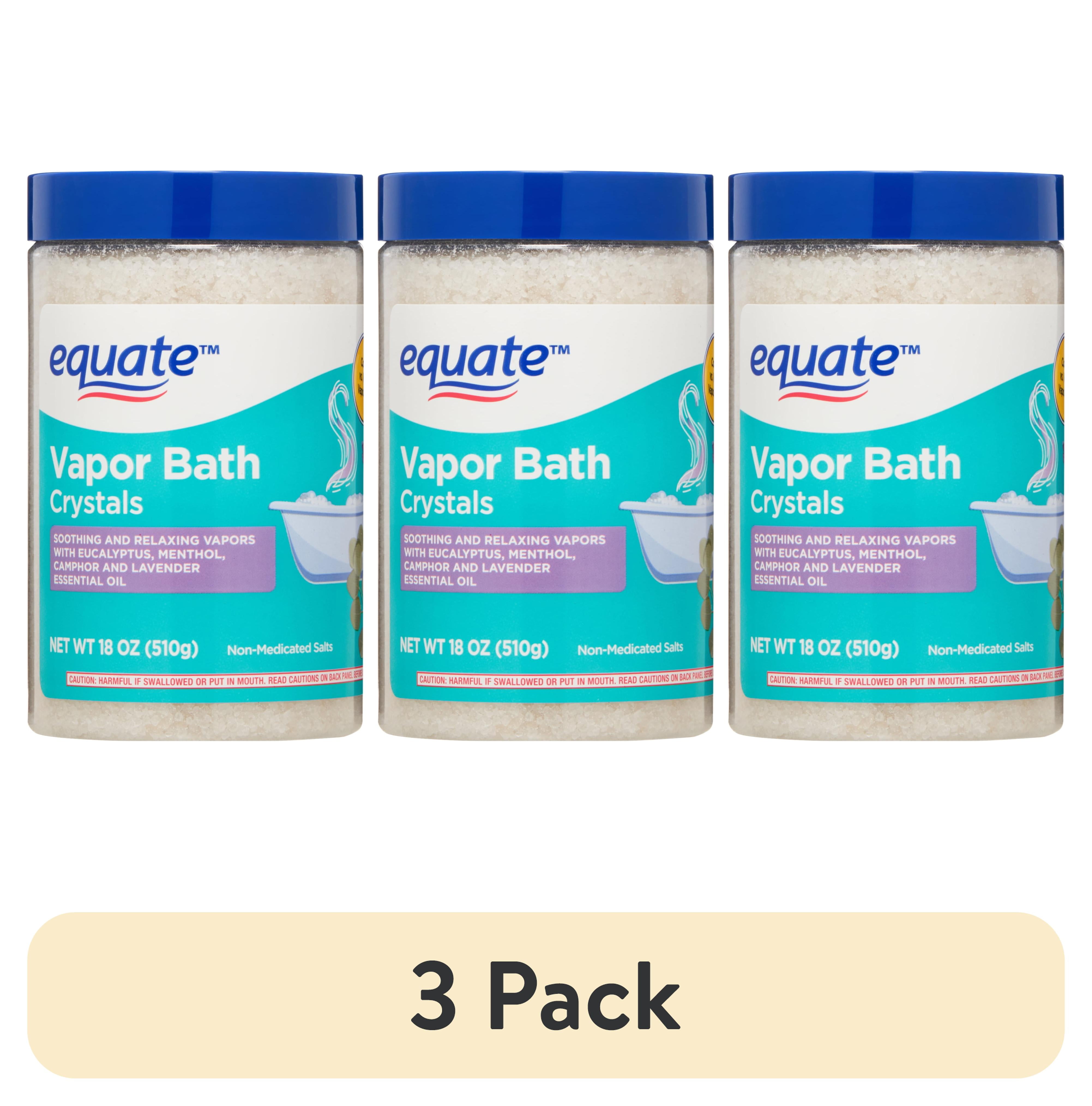 (3 pack) Equate Vapor Bath Crystals Salt Soak for Relief of Muscle ...