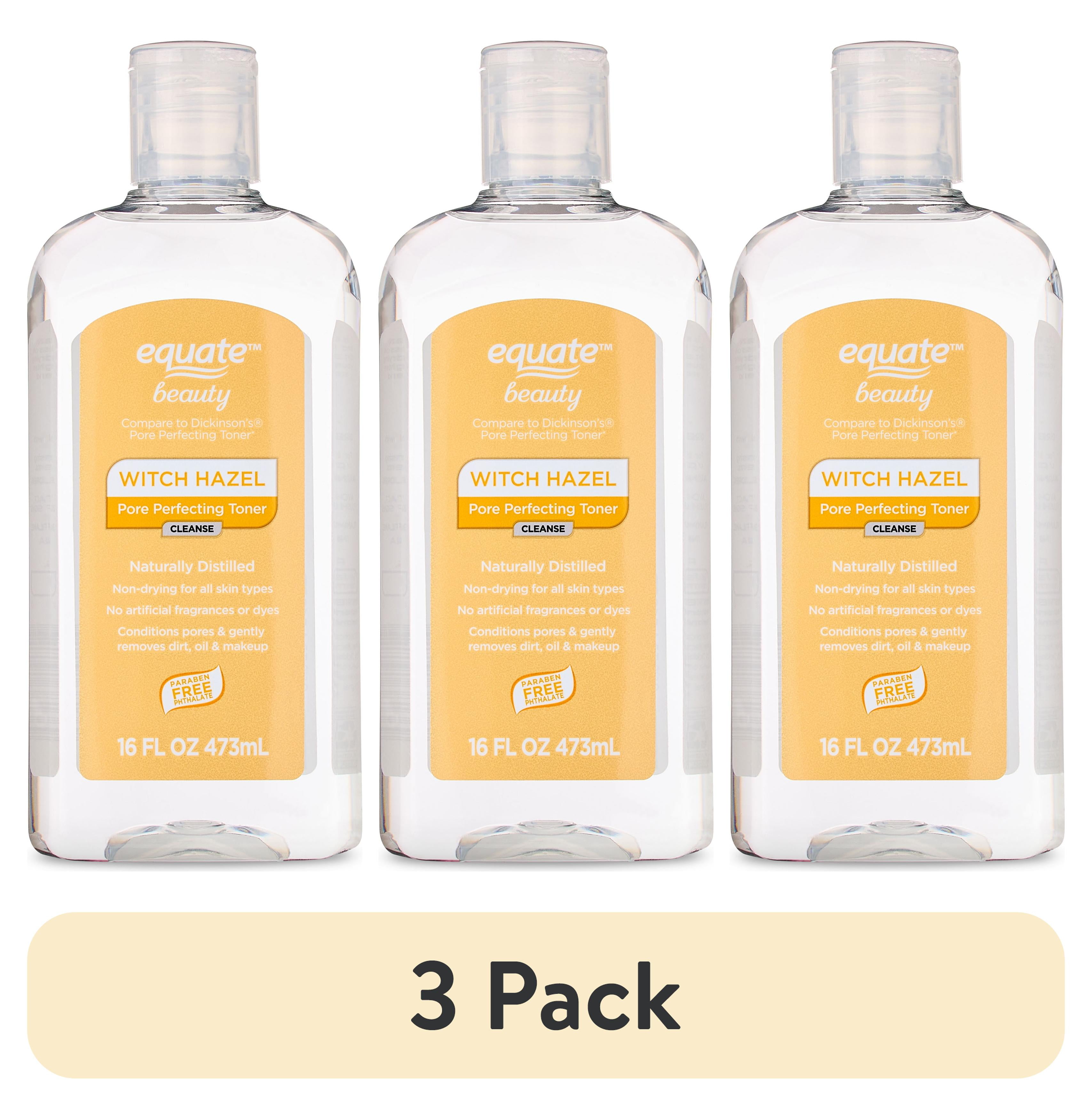 (3 pack) Equate Beauty Witch Hazel Pore Perfecting Toner, 16 fl oz ...