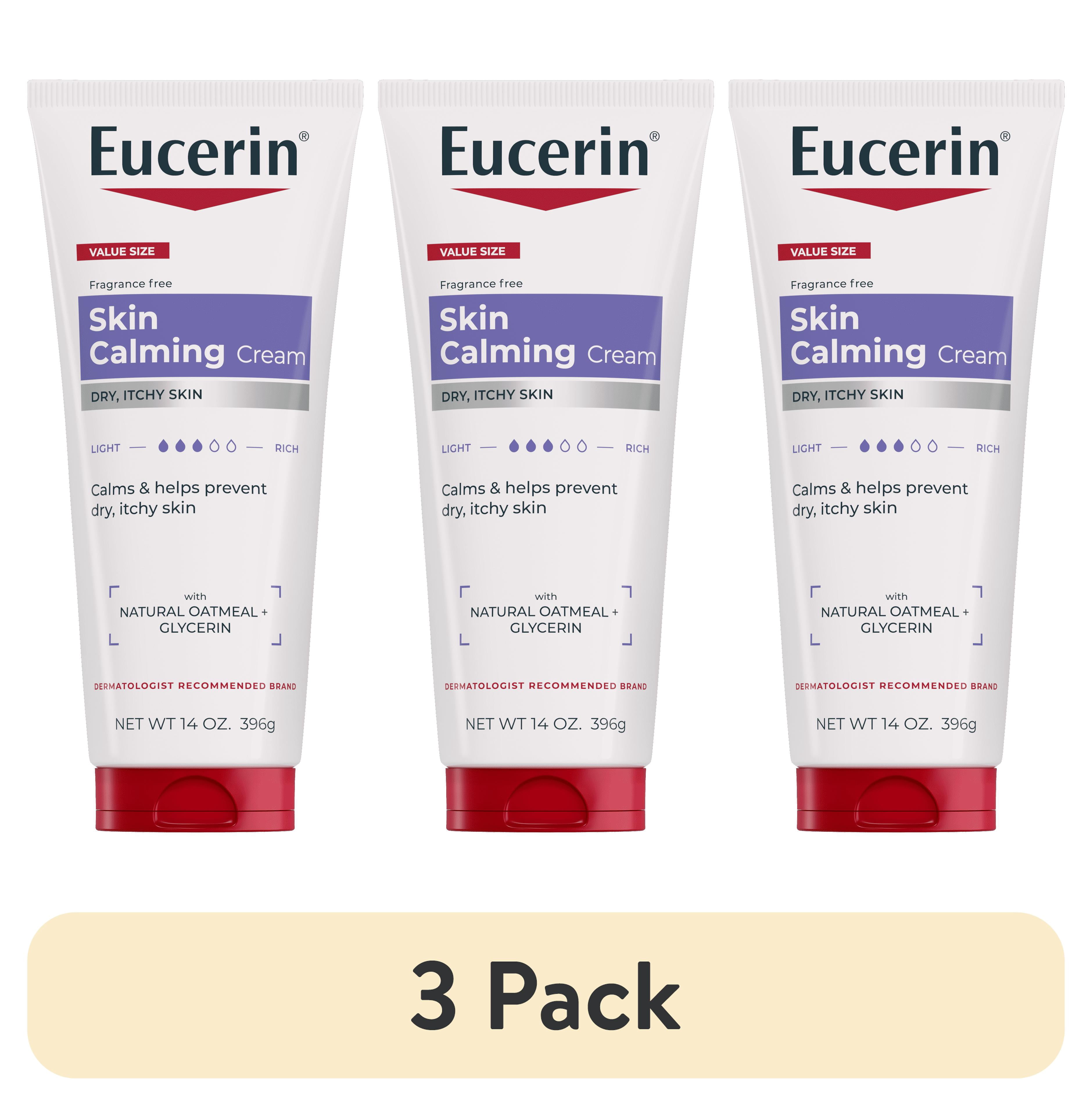 (3 pack) Eucerin Skin Calming Body Cream for Dry, Itchy Skin with ...