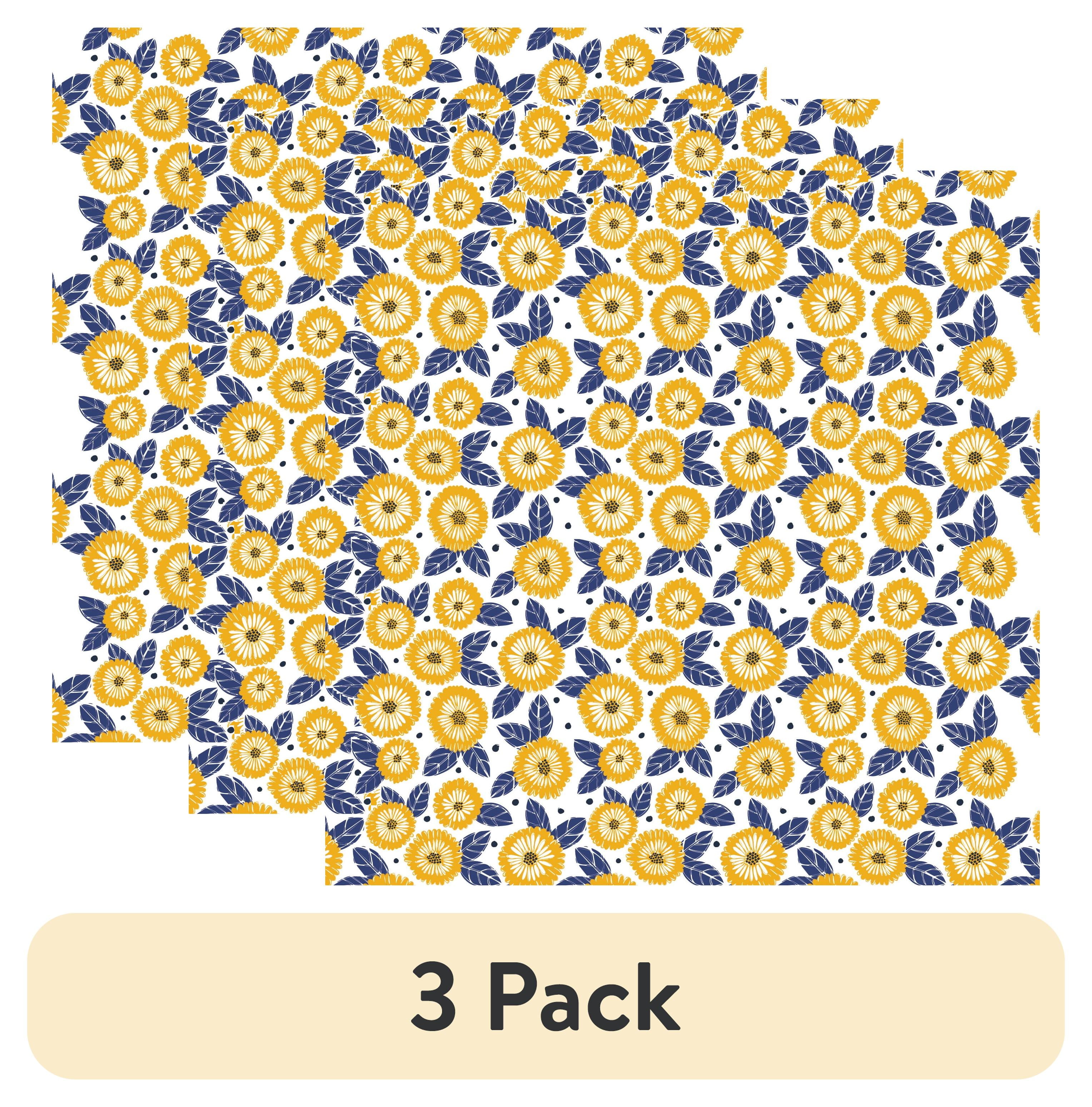 (3 pack) Eugene Textiles Premium Marigold Flowers print , Width 44' 100 ...