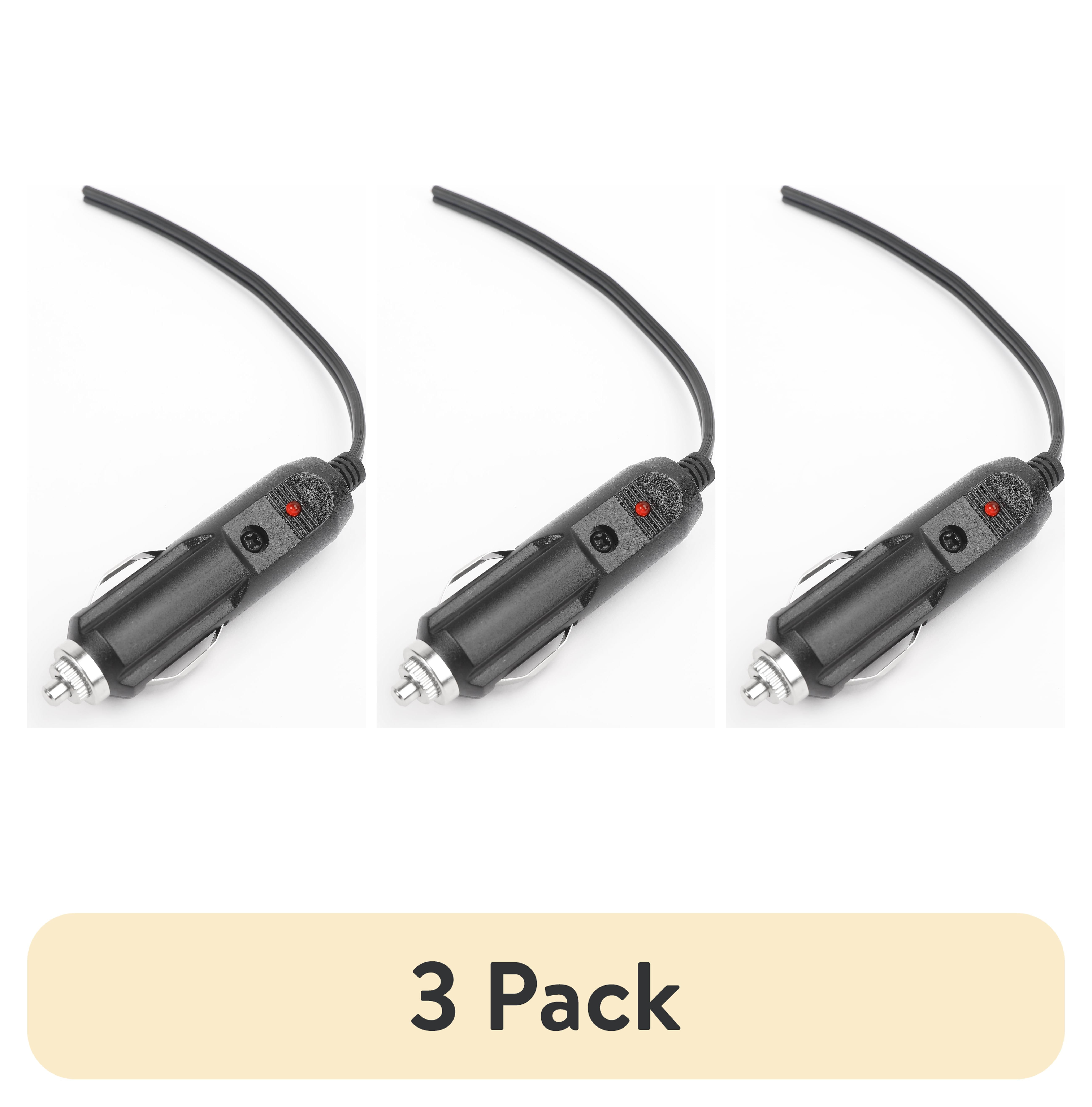(3 pack) EverStart 12V Accessory Plug, Black, Automotive Electrical ...