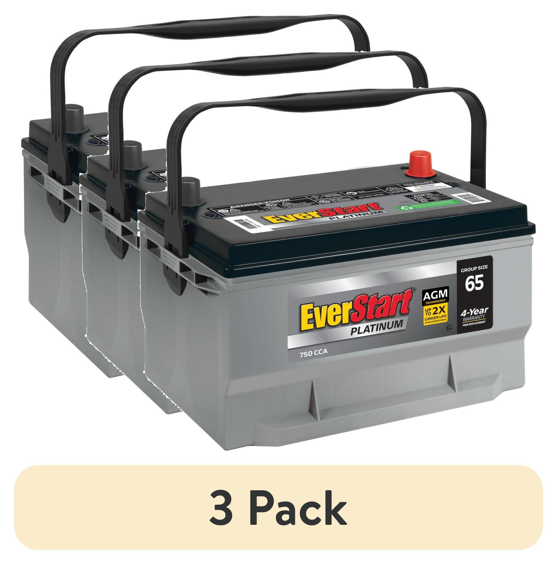 (3 pack) EverStart Platinum AGM Battery, Group Size 65 - Walmart.com