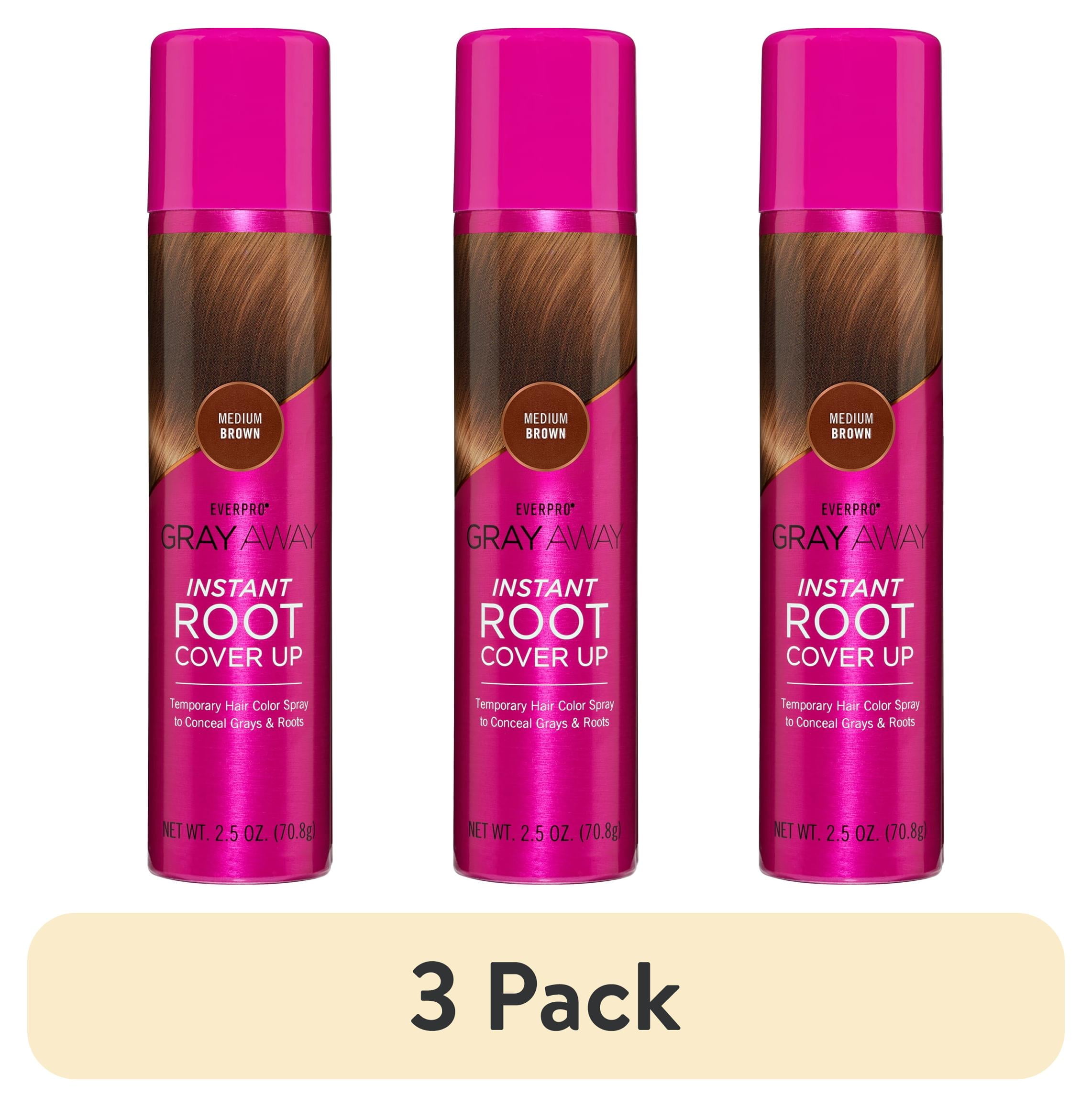 (3 pack) Everpro Gray Away Adult Instant Root Touch-up, Medium Brown, 2 ...