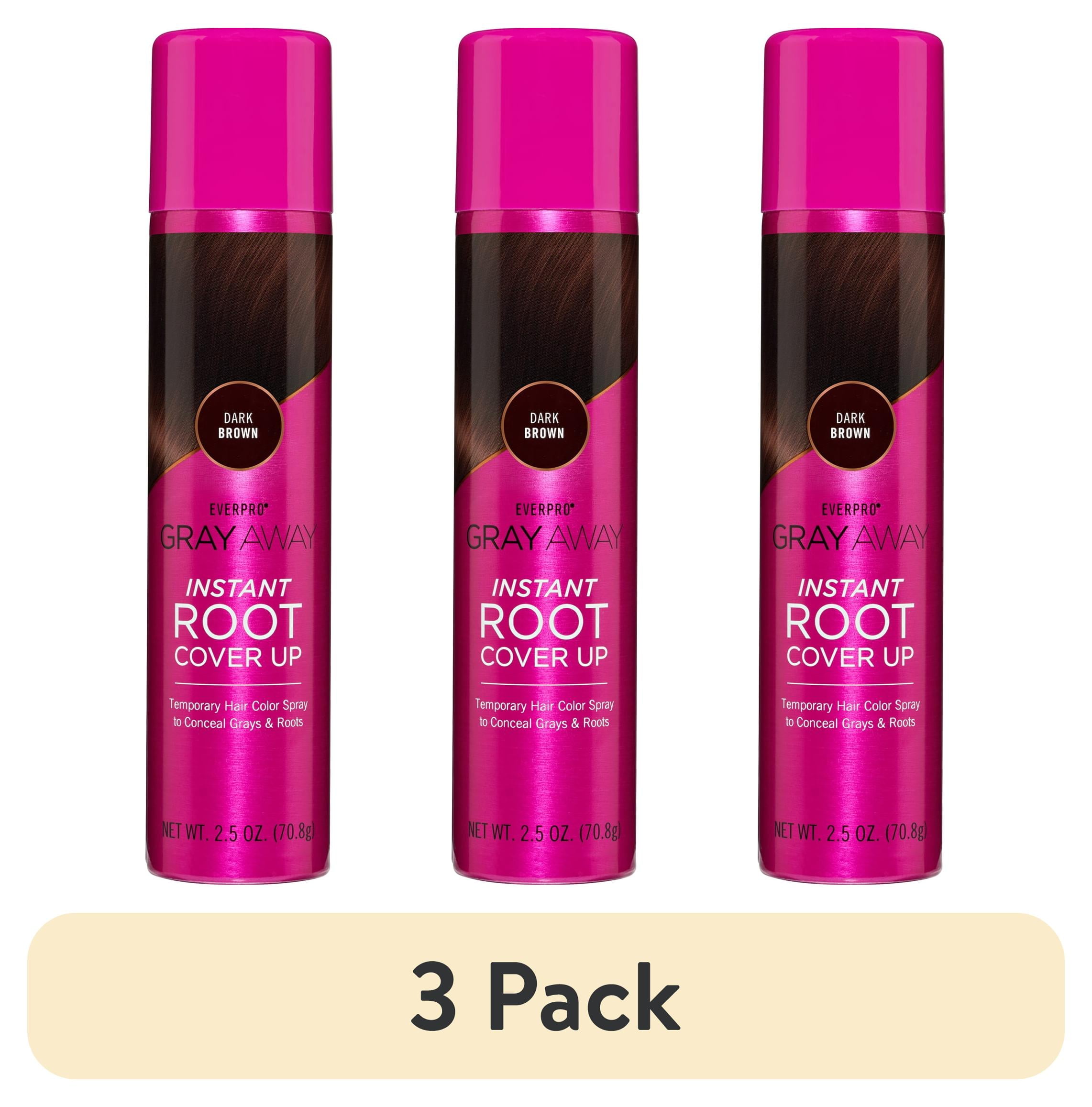 (3 pack) Everpro Gray Away Adult Instant Root Touch-up Spray, Dark ...