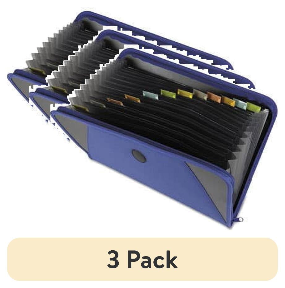 (3 pack) Expanding File W/ Zipper Closure, 2" Expansion, 13 Sections ...