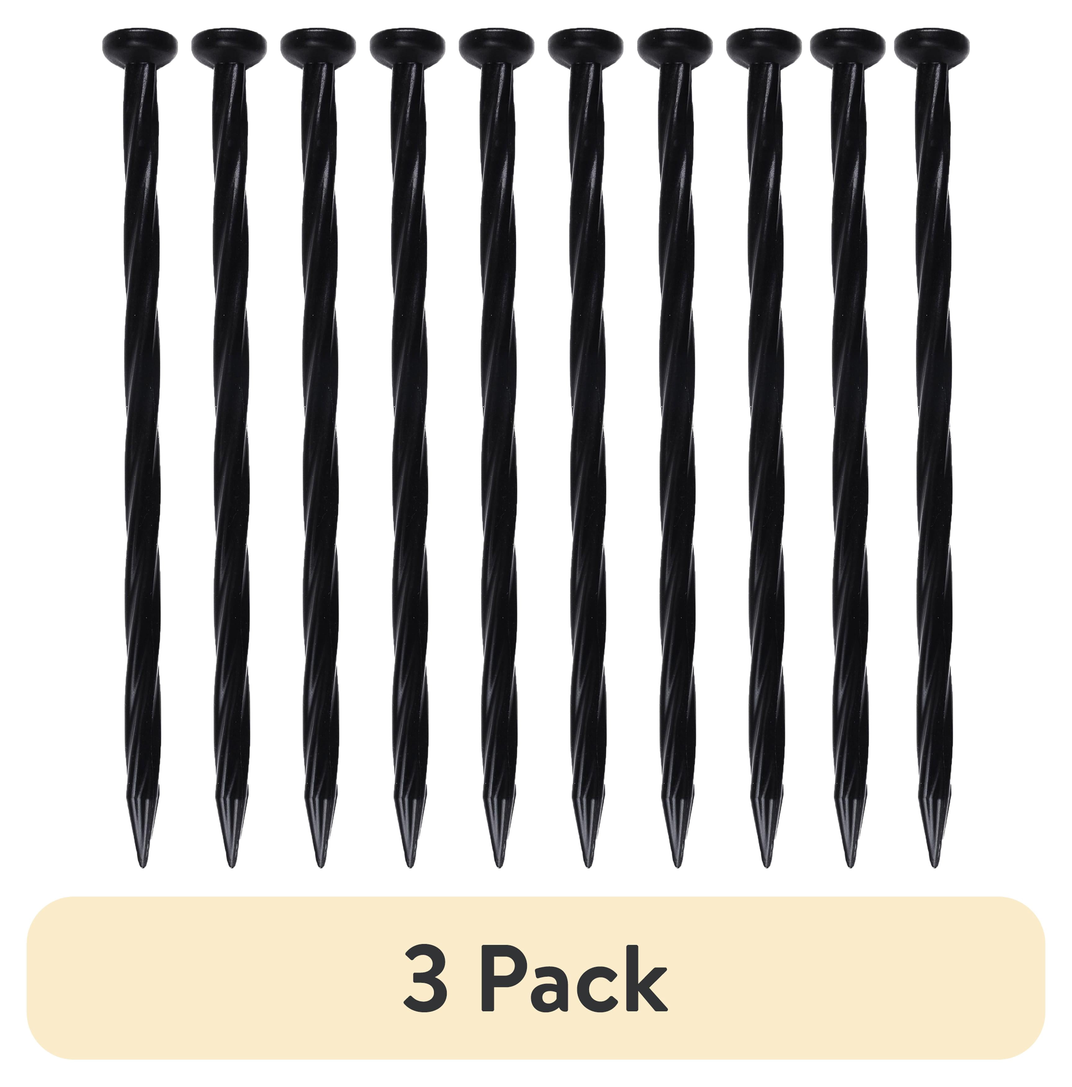 (3 pack) Expert Gardener No-Dig Nylon Anchor Spike 10-Ct. Pack, Plastic ...