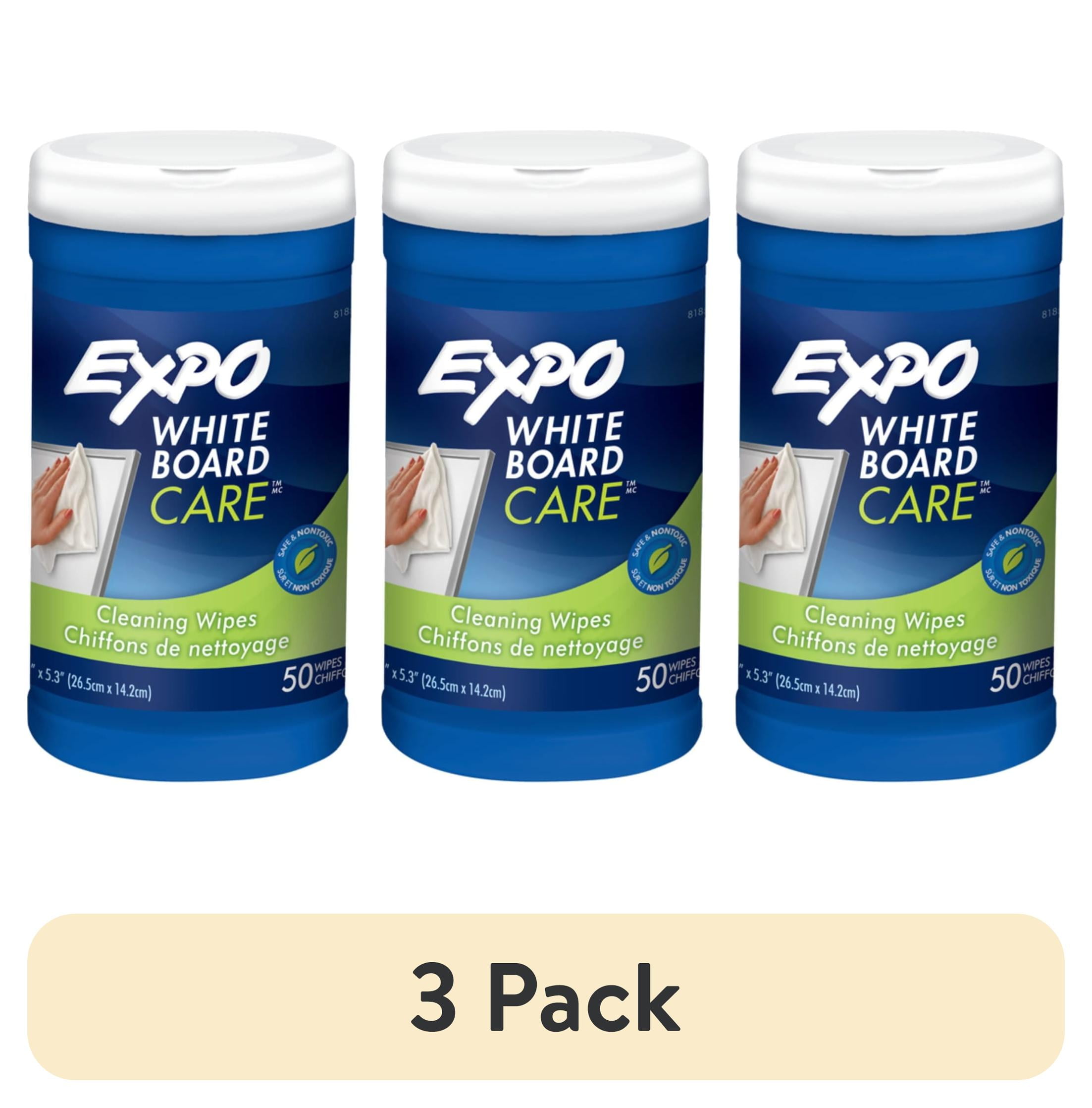 (3 pack) Expo Dry Erase Board Cleaning Wet Wipes, 50 Count, Dry Erase ...