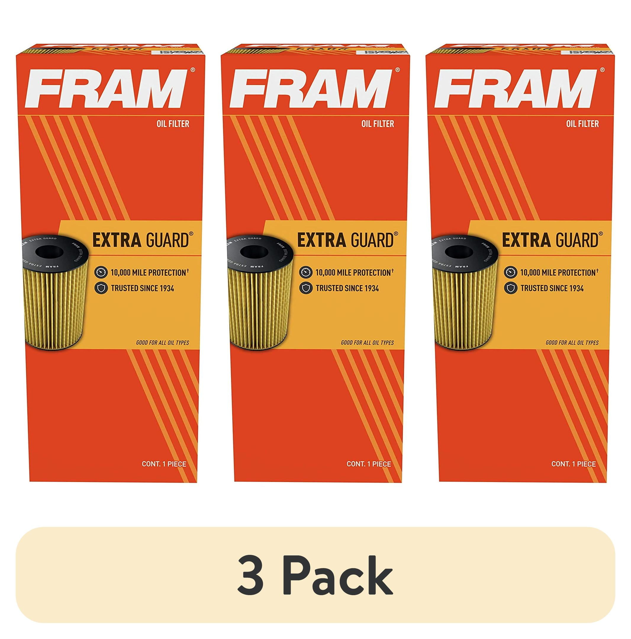 (3 pack) FRAM Extra Guard Oil Filter, CH10246, 10K Miles, Replacement ...