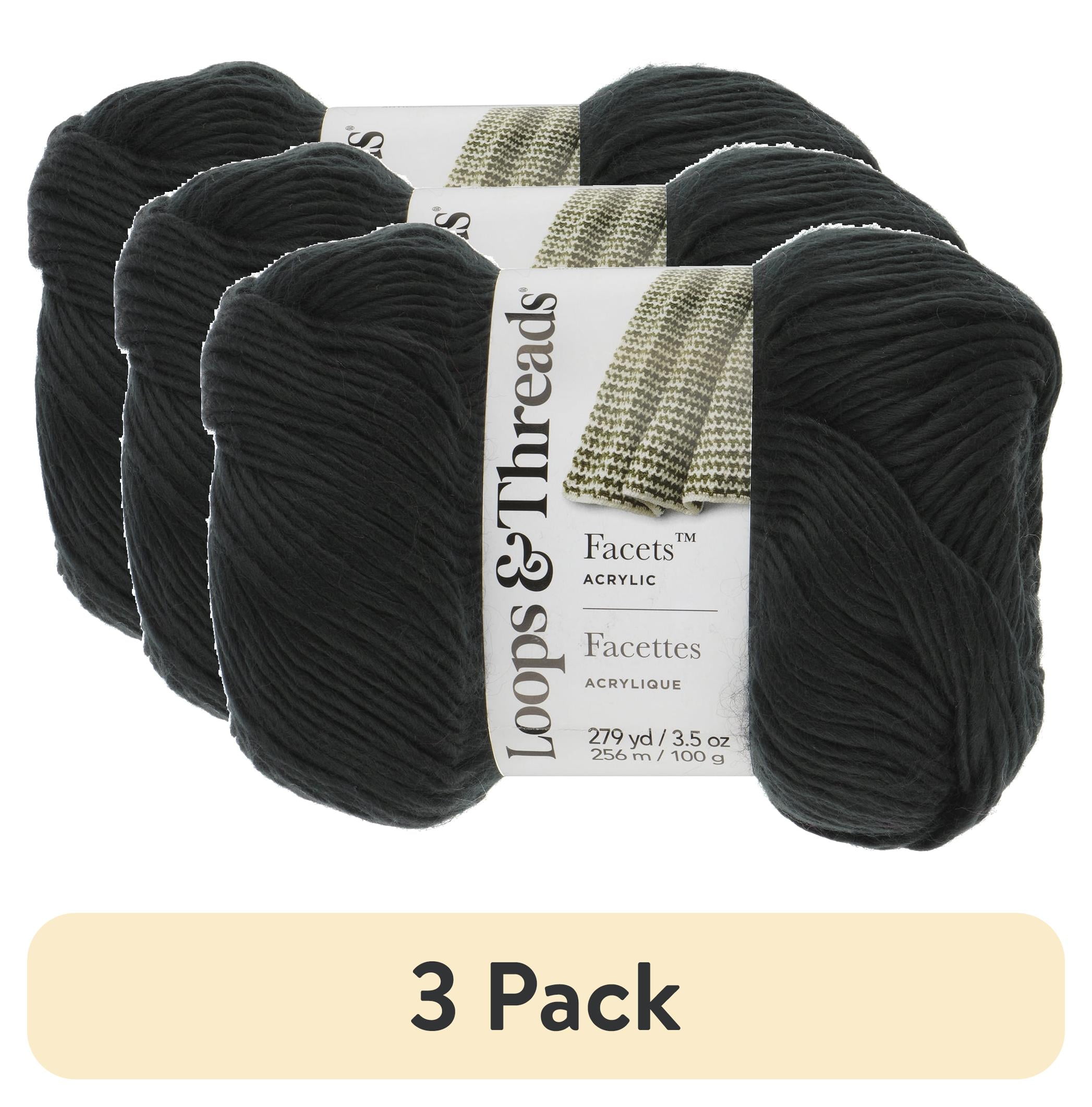 (3 pack) Facets Yarn by Loops & Threads - Yarn for Knitting - Crochet ...