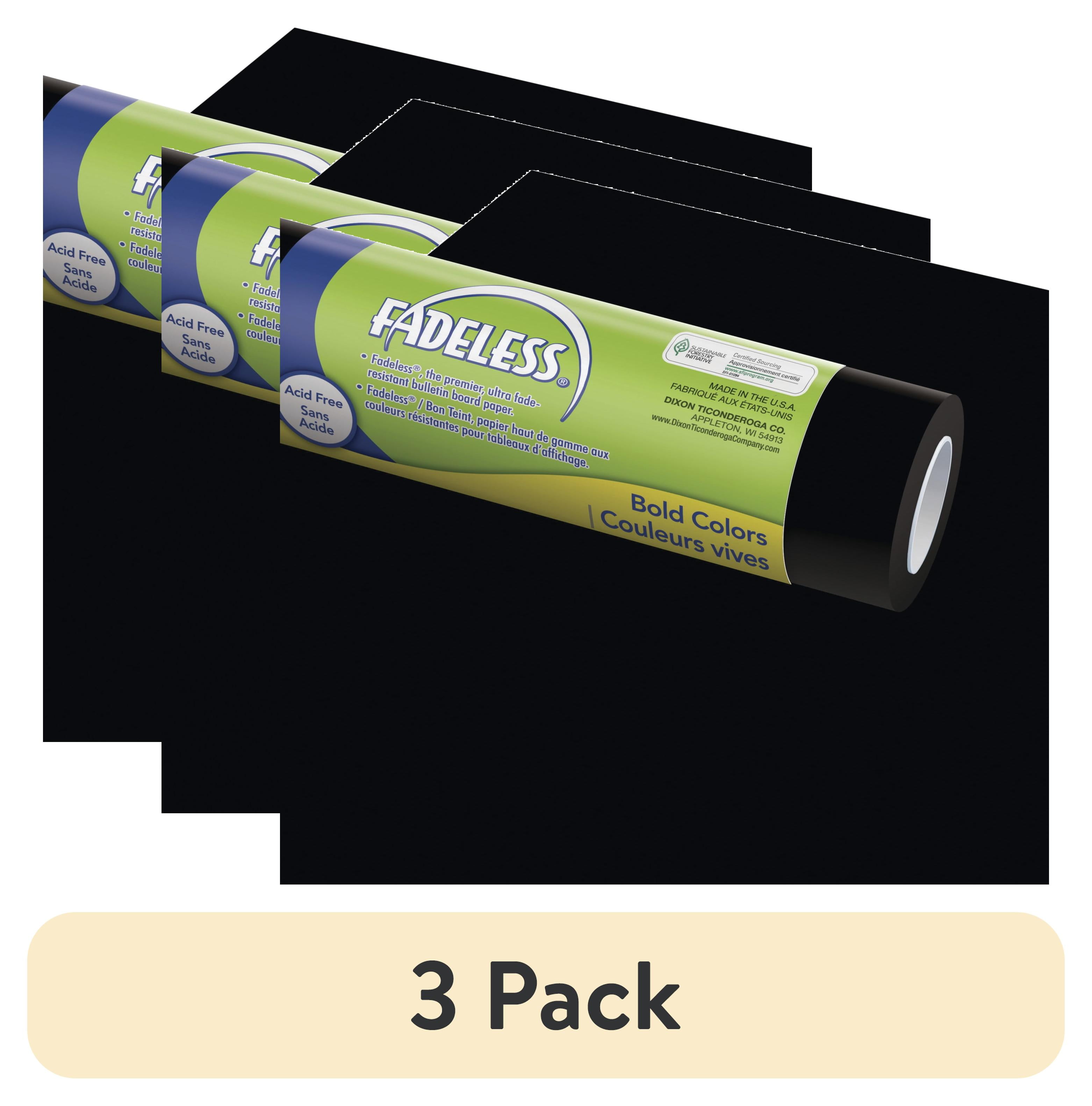 (3 pack) Fadeless Paper Roll, Black, 24 Inches x 60 Feet - Walmart ...