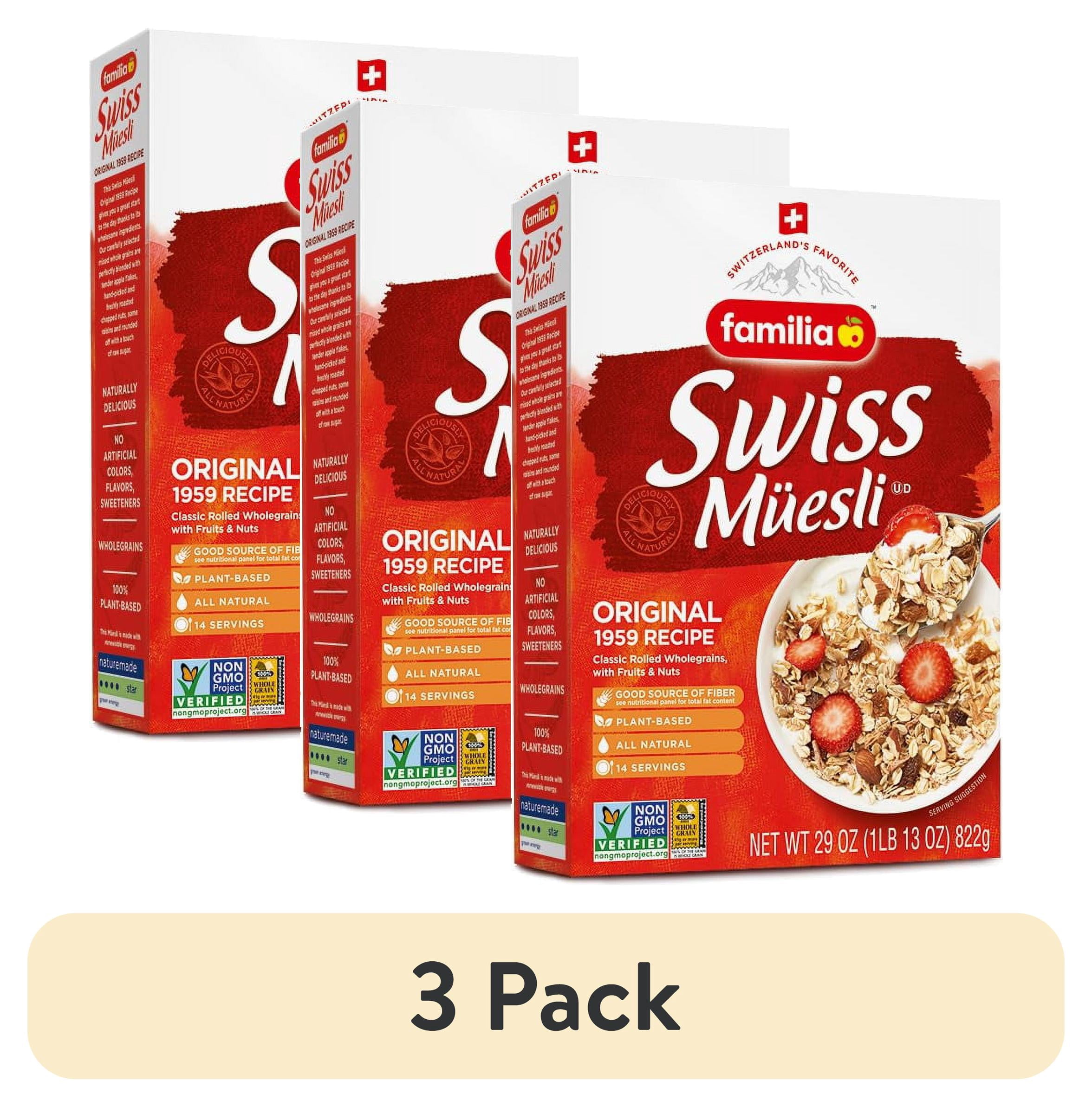 (3 pack) Familia Swiss Muesli Cereal, Original Recipe with Fruit and ...
