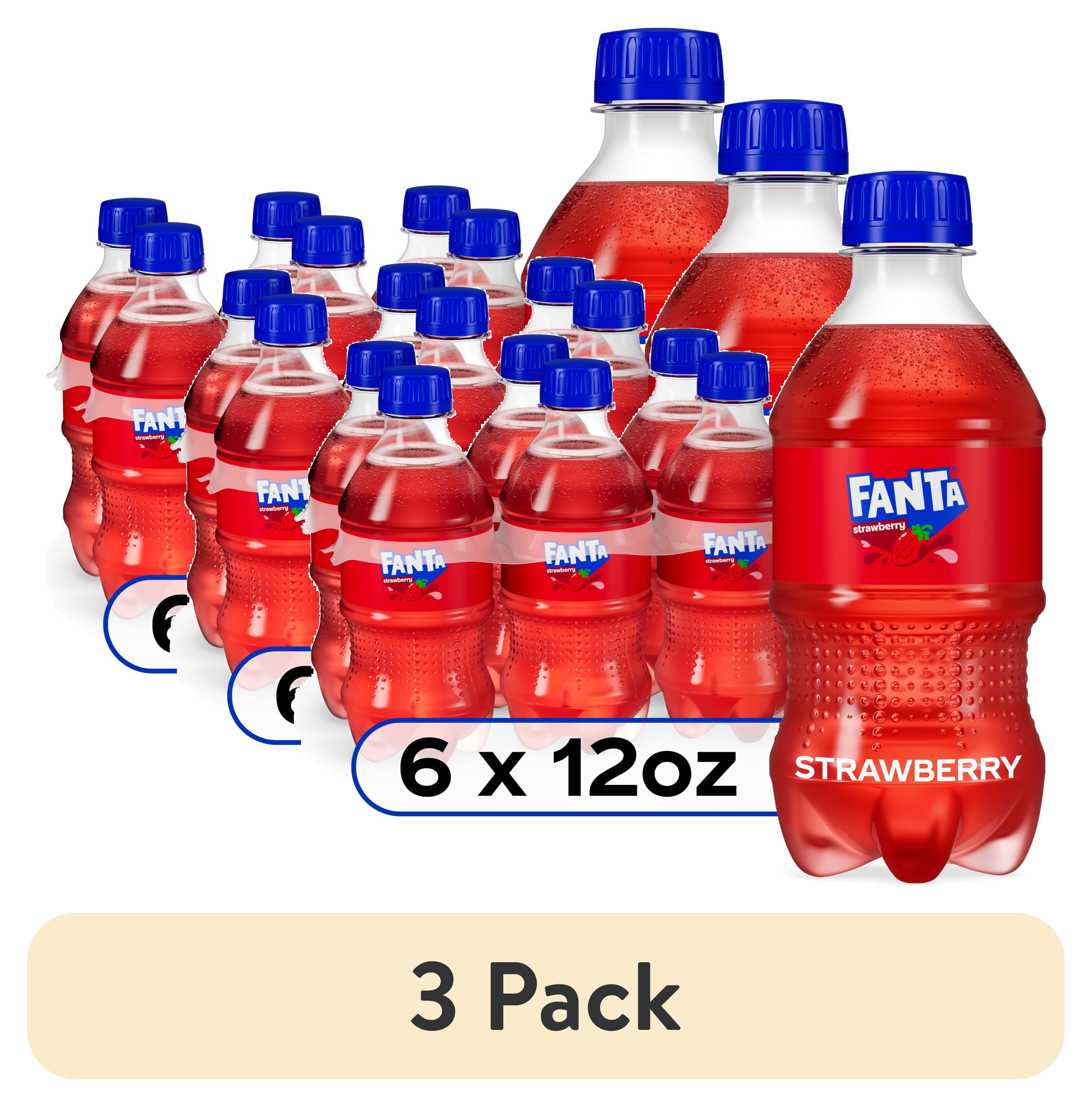 (3 pack) Fanta Strawberry Soda Pop, 12 fl oz, 6 Pack Bottles - Walmart.com