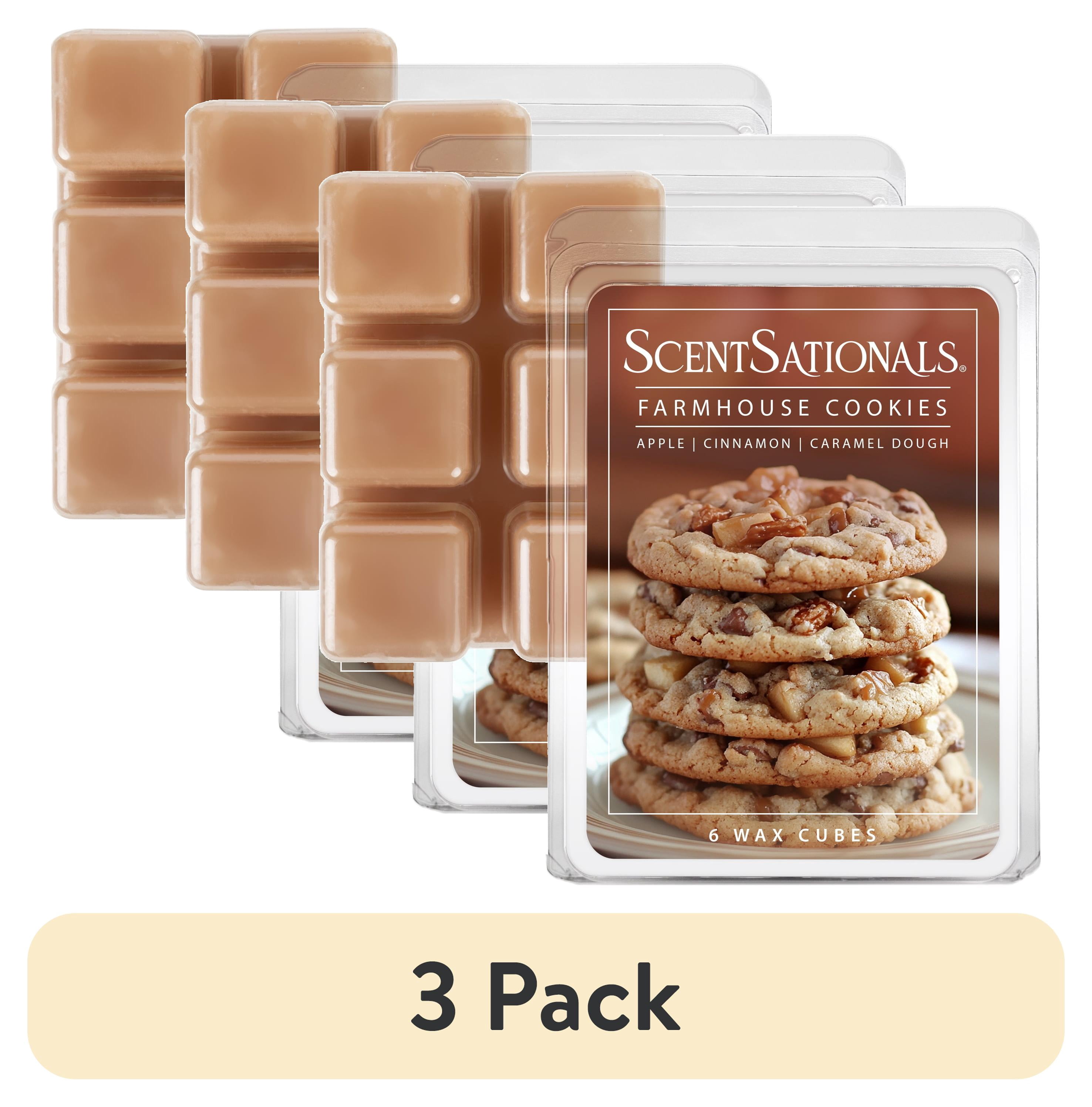 (3 pack) Farmhouse Cookies Scented Wax Melts, ScentSationals, 2.5 oz ...