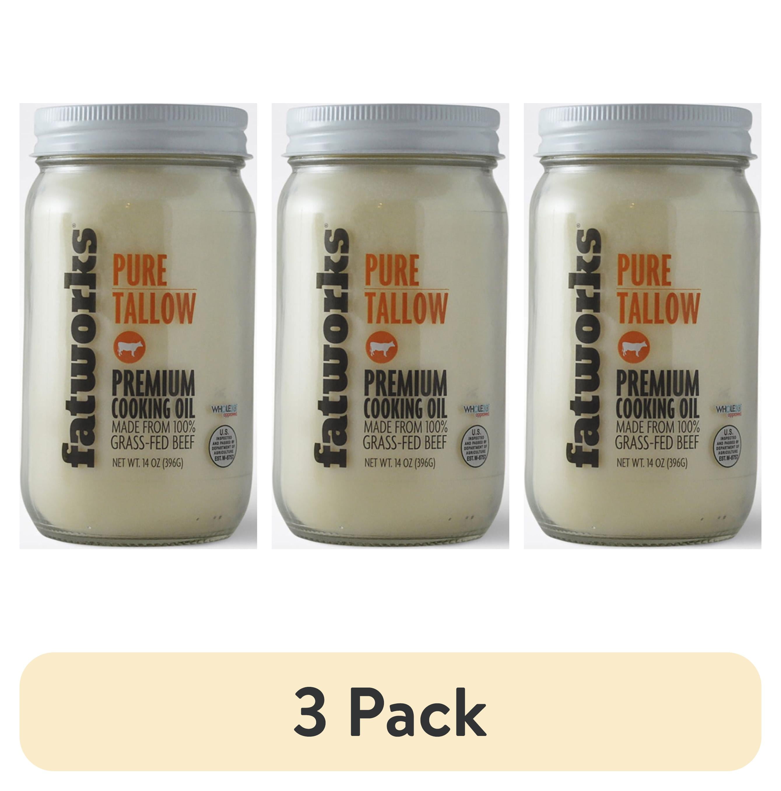 (3 pack) Fatworks Beef Tallow, Cooking Oil, 14 oz - Walmart.com