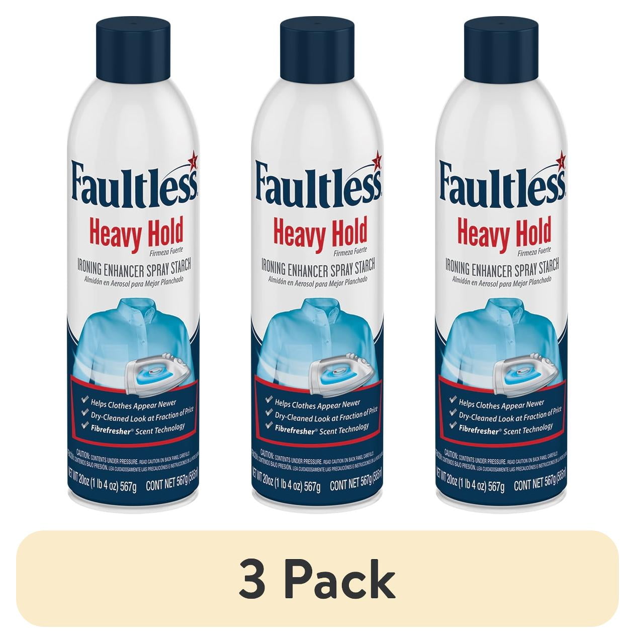 (3 pack) Faultless Heavy Hold Ironing Enhancer Spray Starch, 20 oz ...