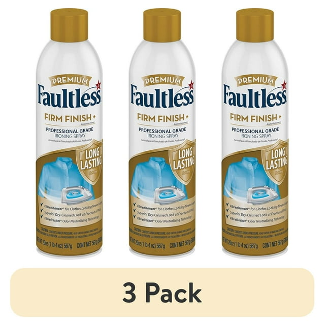 (3 pack) Faultless Premium Luxe Finish Ironing Spray Pro Grade, 20 oz ...