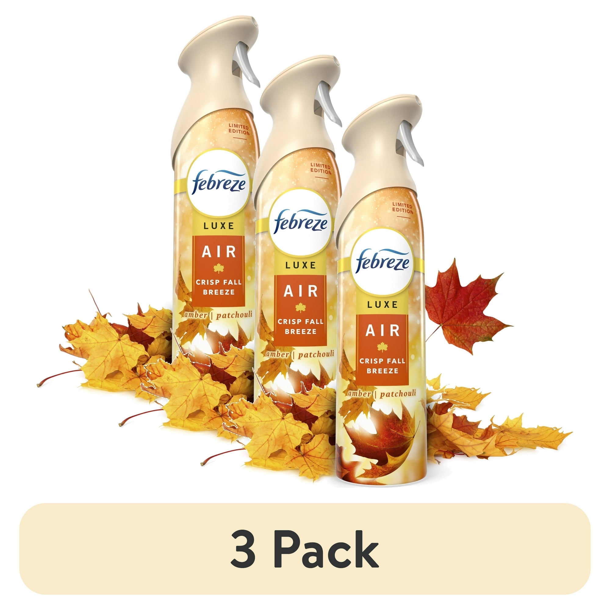 (3 pack) Febreze Air Freshener Spray, Odor-Fighting Room Spray, Crisp ...