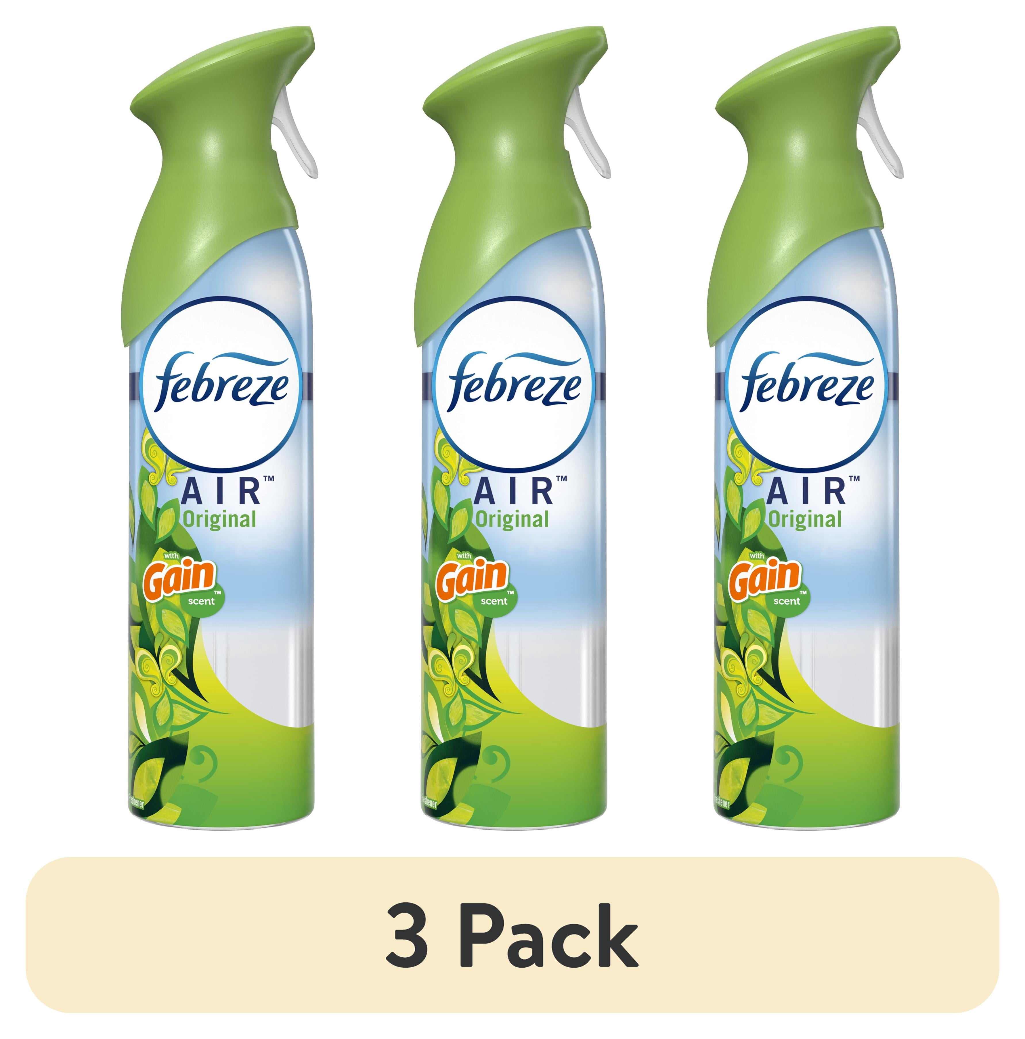 (3 pack) Febreze Air Freshener Spray, Odor-Fighting Room Spray, Gain ...