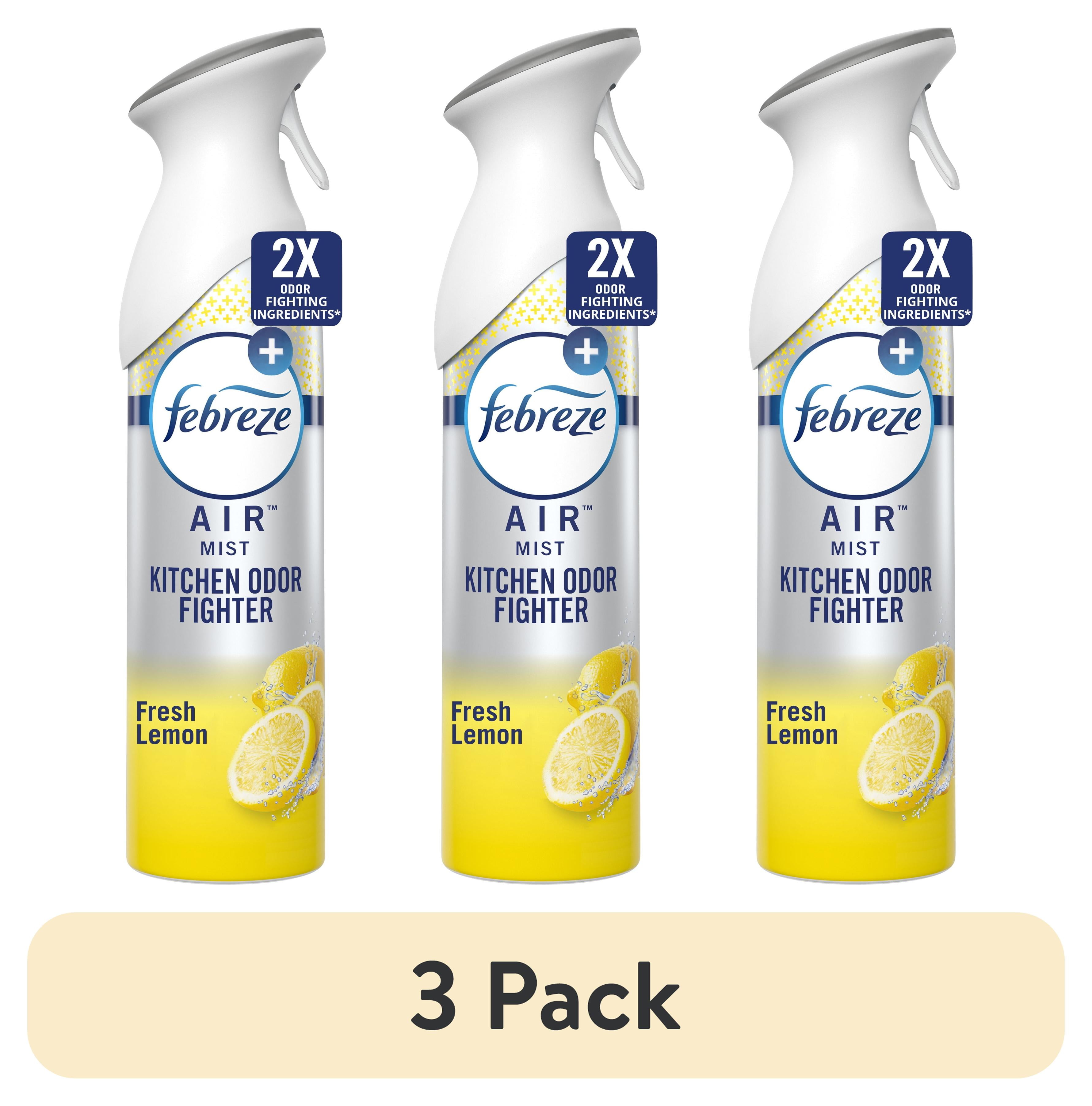 (3 pack) Febreze Air Freshener Spray, Odor-Fighting Room Spray, Lemon ...